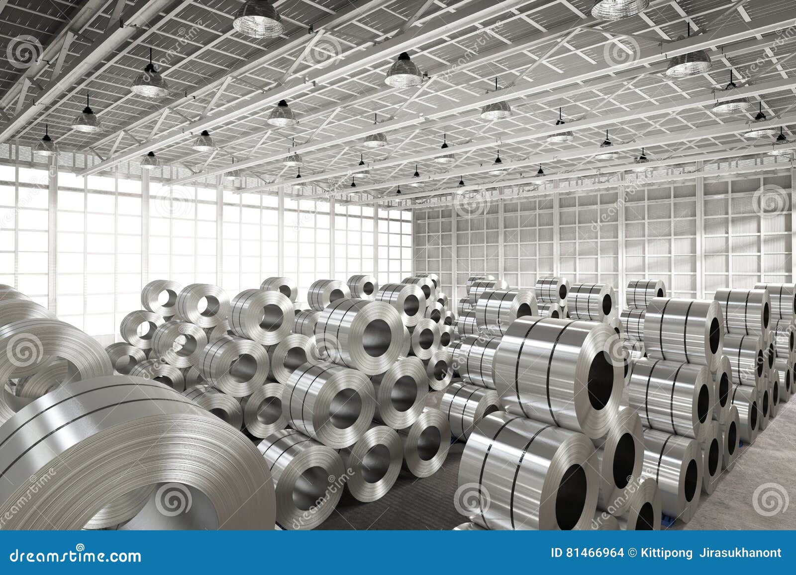 Roll of Steel Sheet in Factory Stock Illustration - Illustration of ...