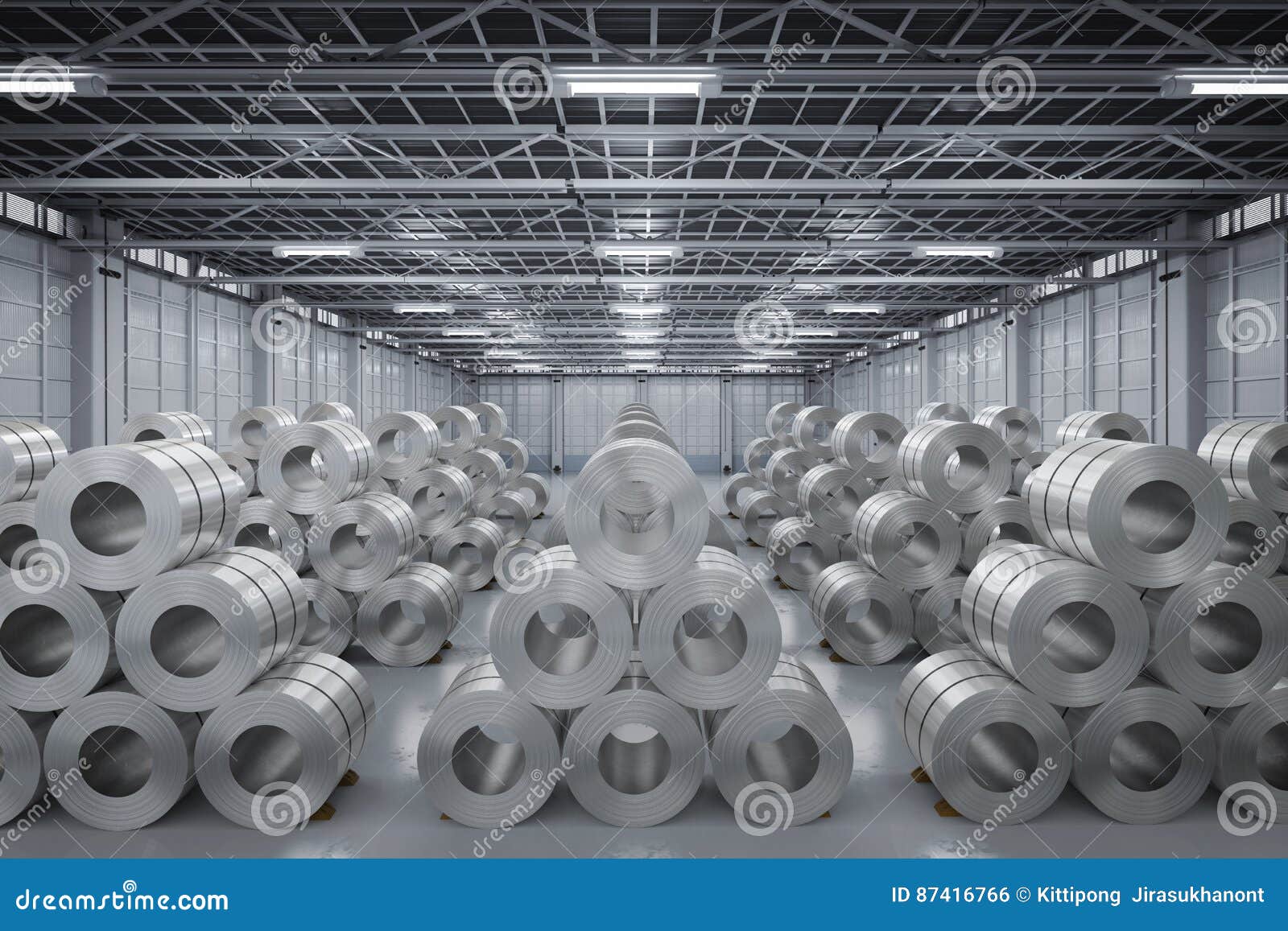 Roll of Steel Sheet in Factory Stock Illustration - Illustration of ...