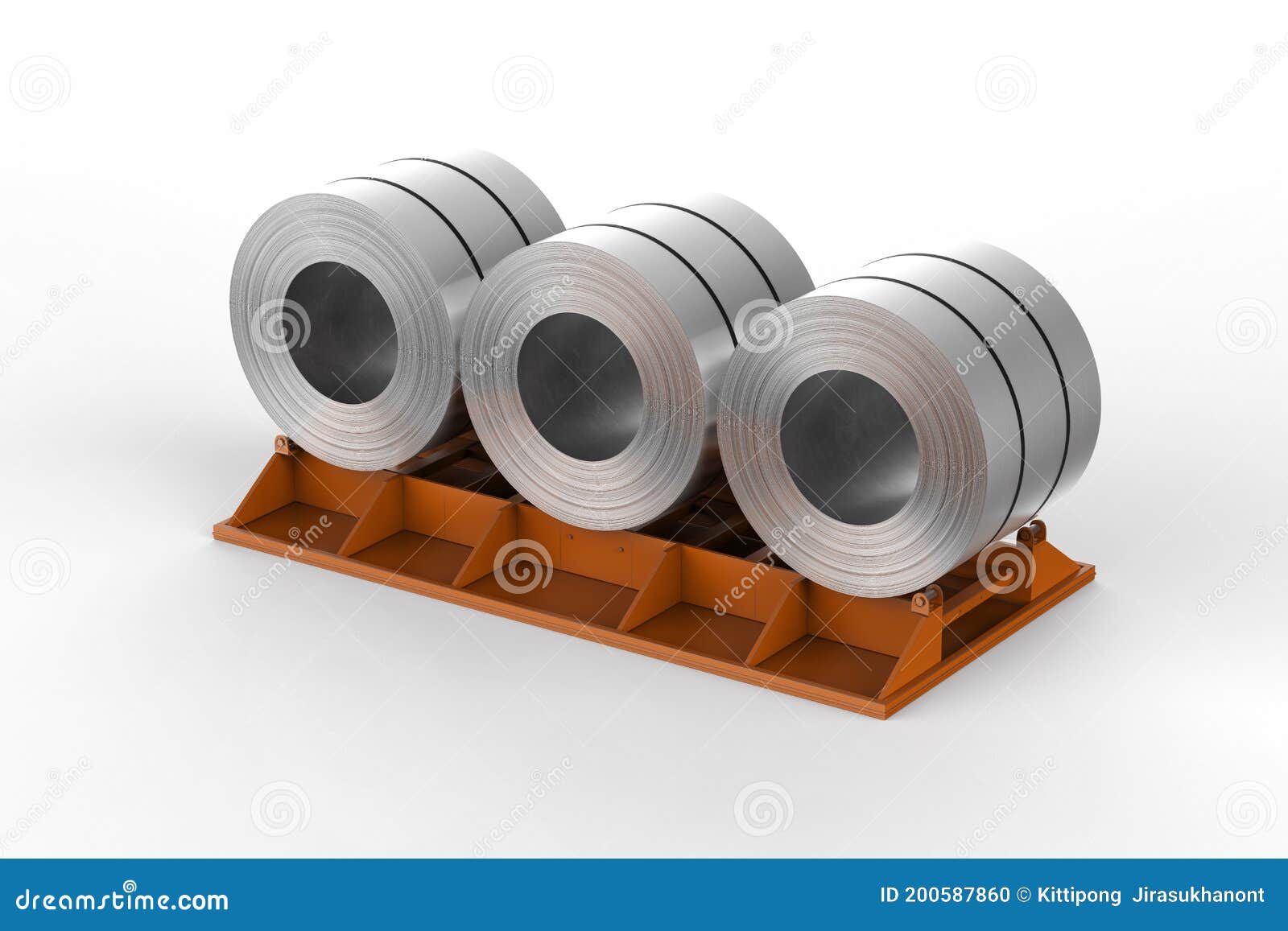 Roll of steel sheets stock illustration. Illustration of iron - 200587860