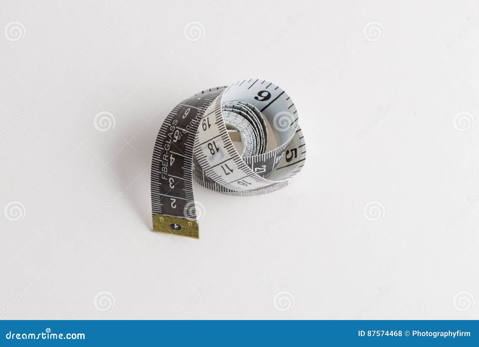 Roll of Tape Measure on a White Background Stock Photo - Image of tape ...