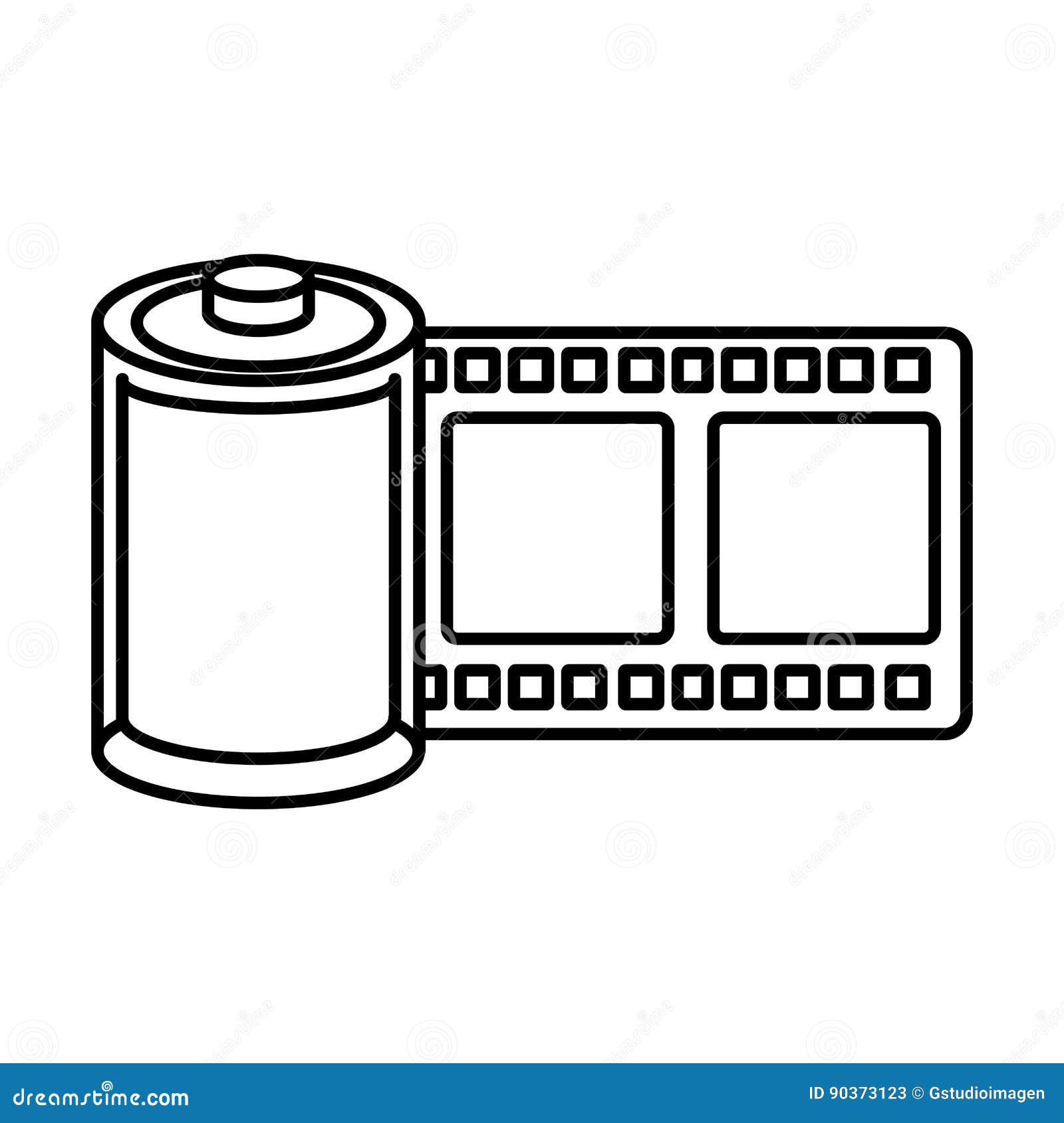 Roll Tape Record Isolted Icon Stock Vector - Illustration of camera ...