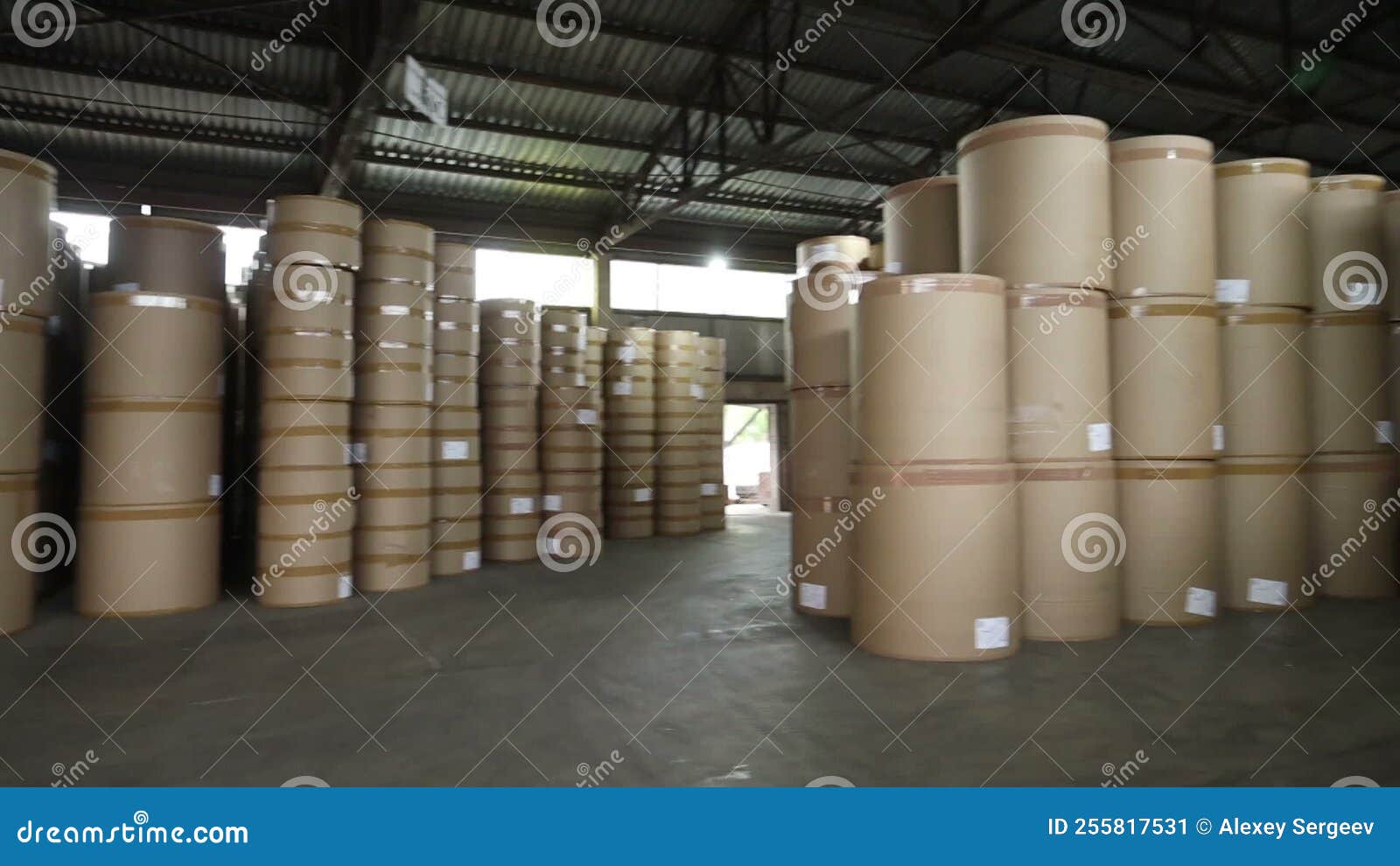 A Roll of Technical Paper in the Warehouse of Finished Products of a ...