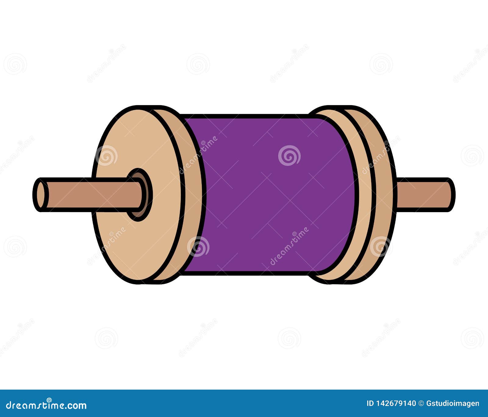 Roll of thread for kite stock vector. Illustration of hobby - 142679140