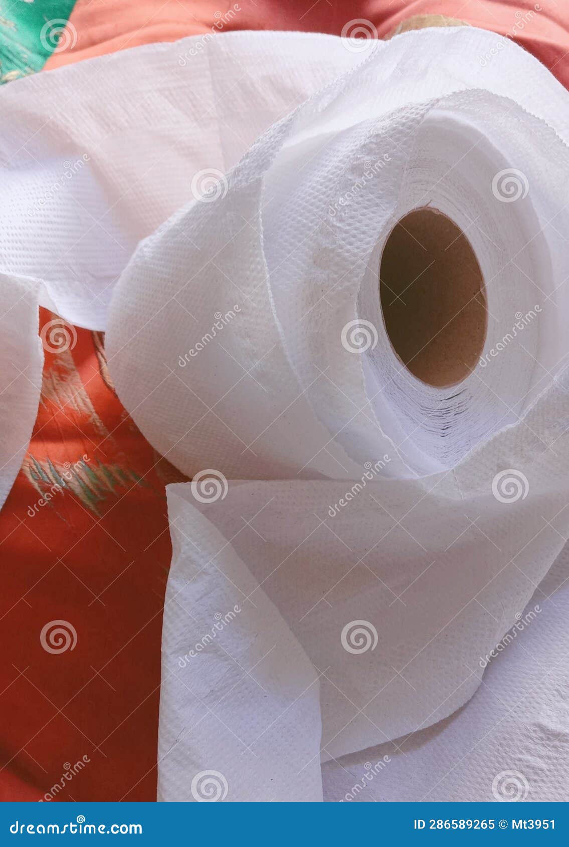 Roll of Tissue Paper on Red Cloth Stock Image - Image of tissue, paper ...