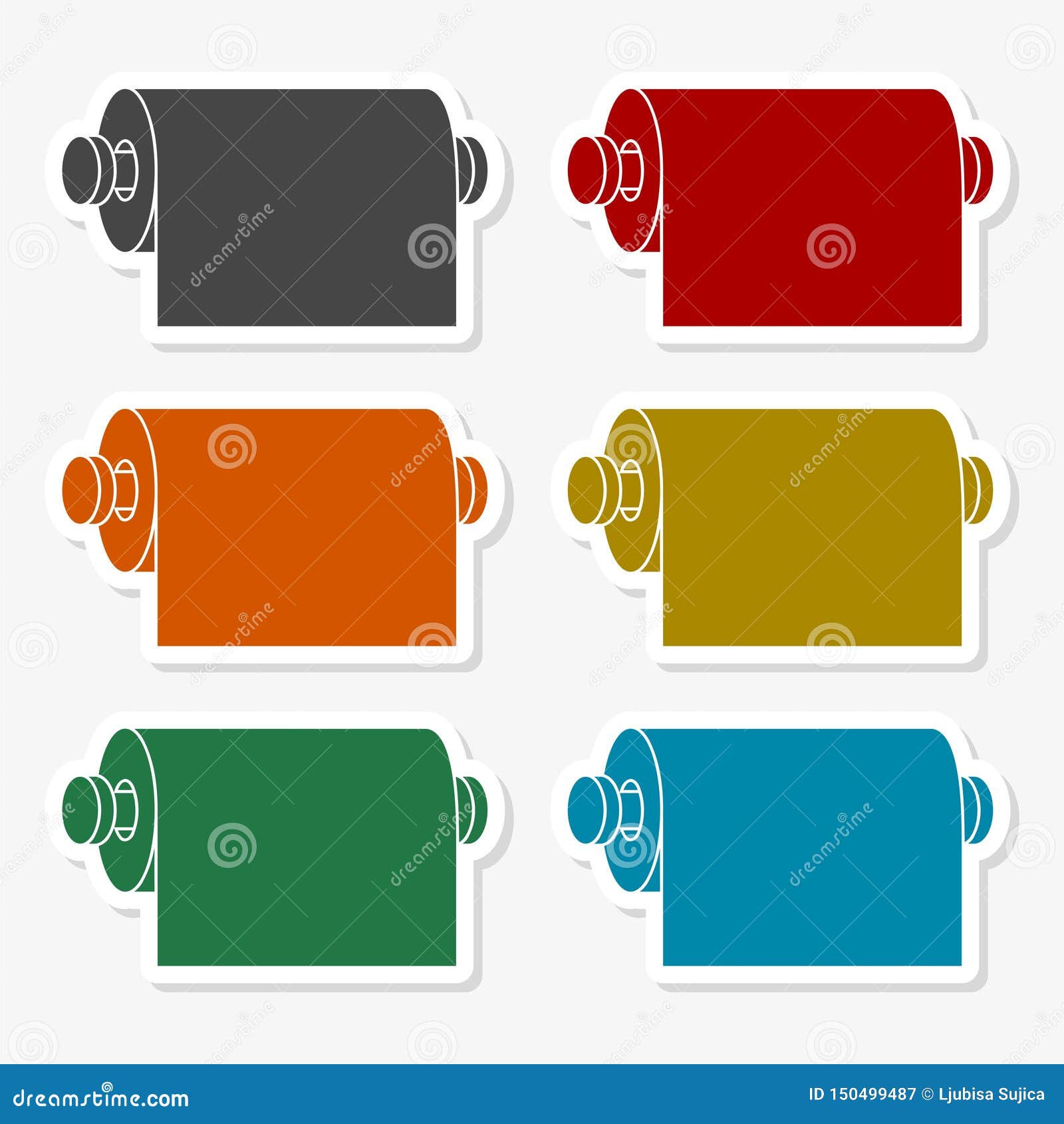 Roll of Toilet Paper Icon Flat Graphic Design Stock Vector ...