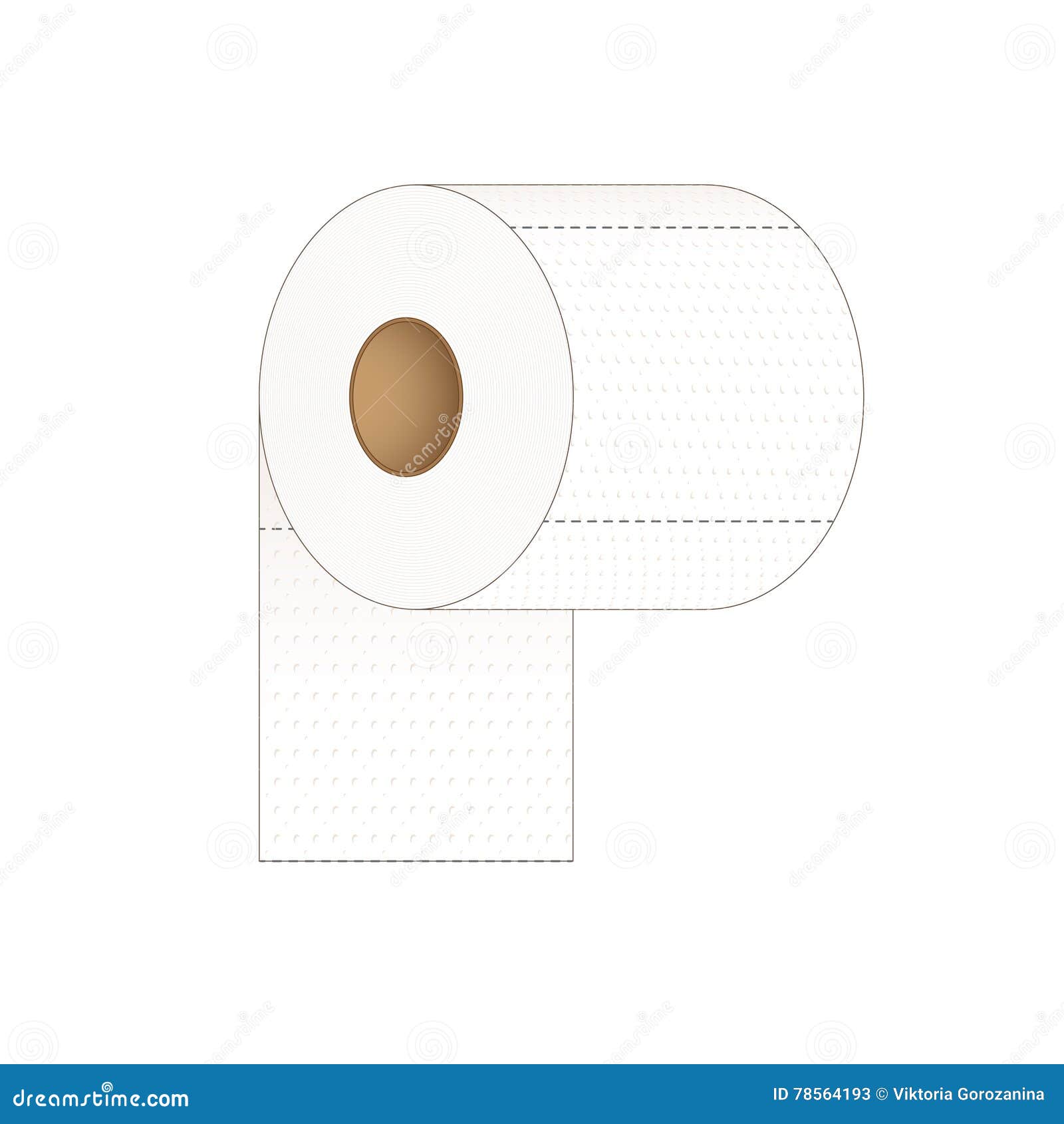 Roll of Toilet Paper. Isolated Illustration Stock Vector - Illustration ...