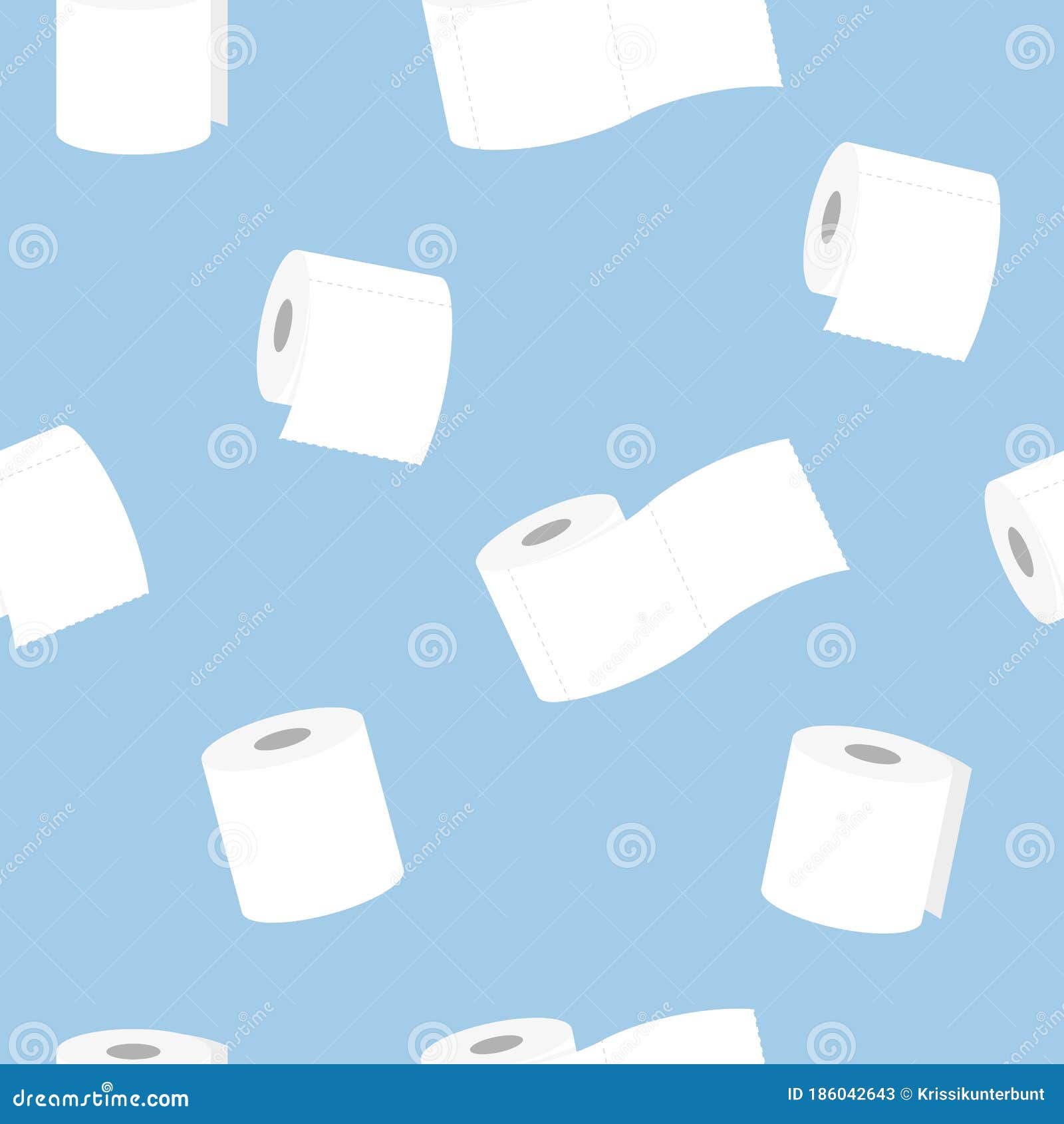 Roll Of Toilet Paper Seamless Pattern Stock Vector Illustration Of