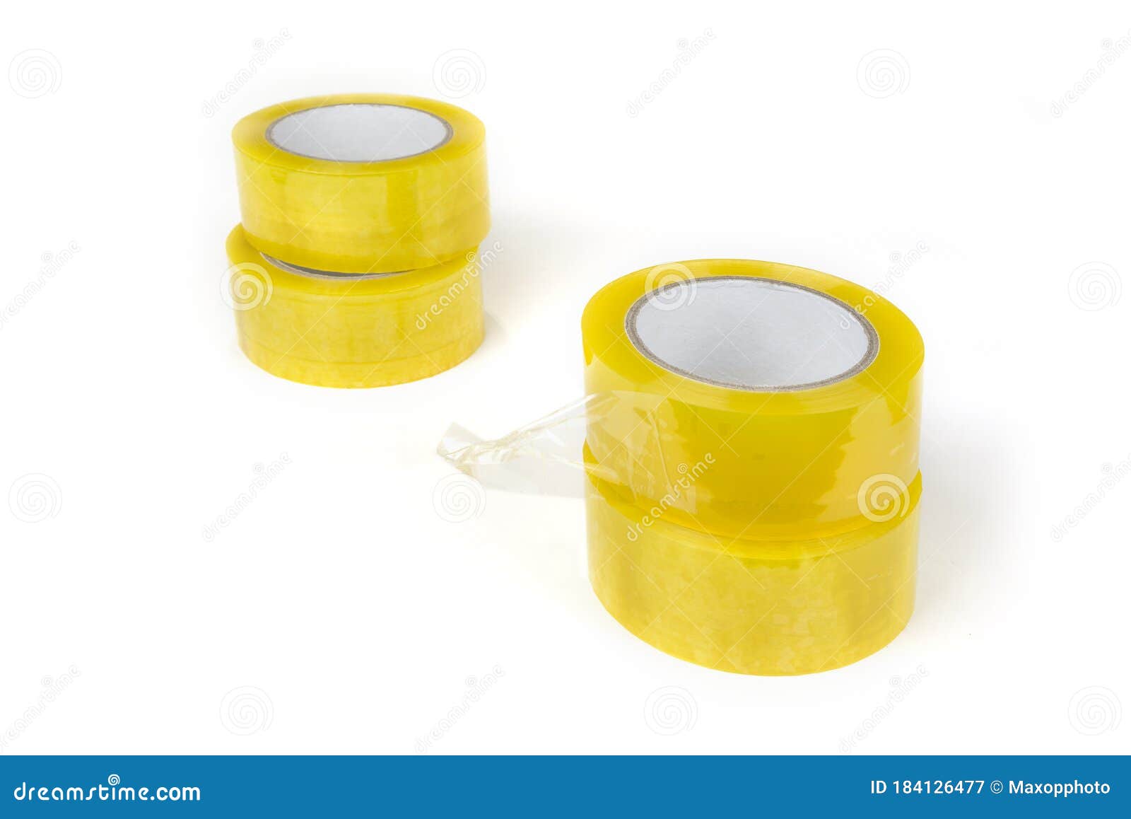 Roll of a Transparent Scotch Tape on a White Background Stock Image ...