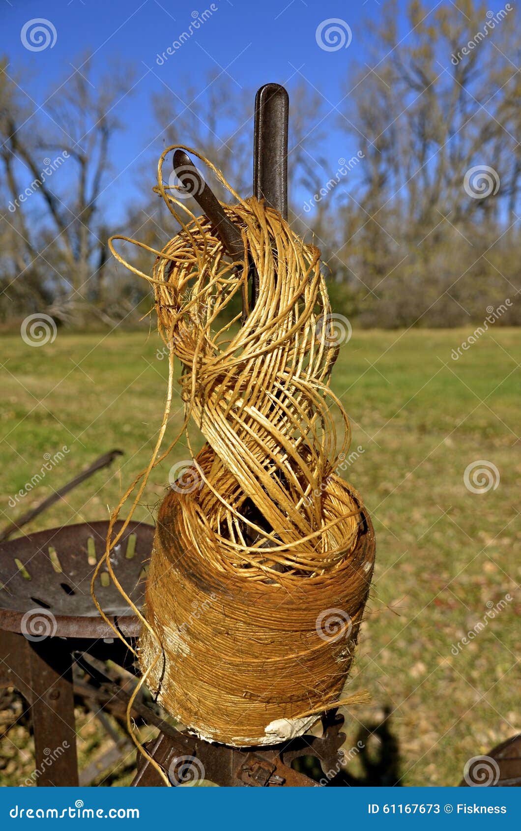 Roll of Twine Hangs from Antique Binder Stock Image - Image of bundles ...