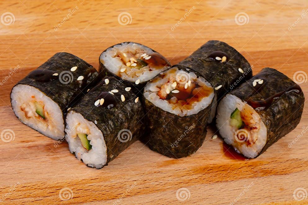 Roll Unagi Maki stock photo. Image of white, traditional - 120469506