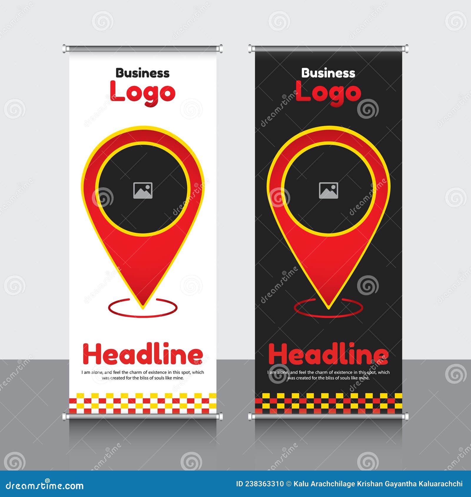 Roll Up Banner Template Location, Transport. Map. Vector Stock Vector ...
