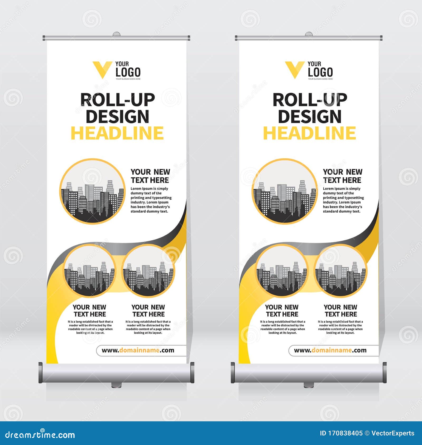 Roll Up Banner Design Template, Vertical, Abstract Background, Pull Up ...