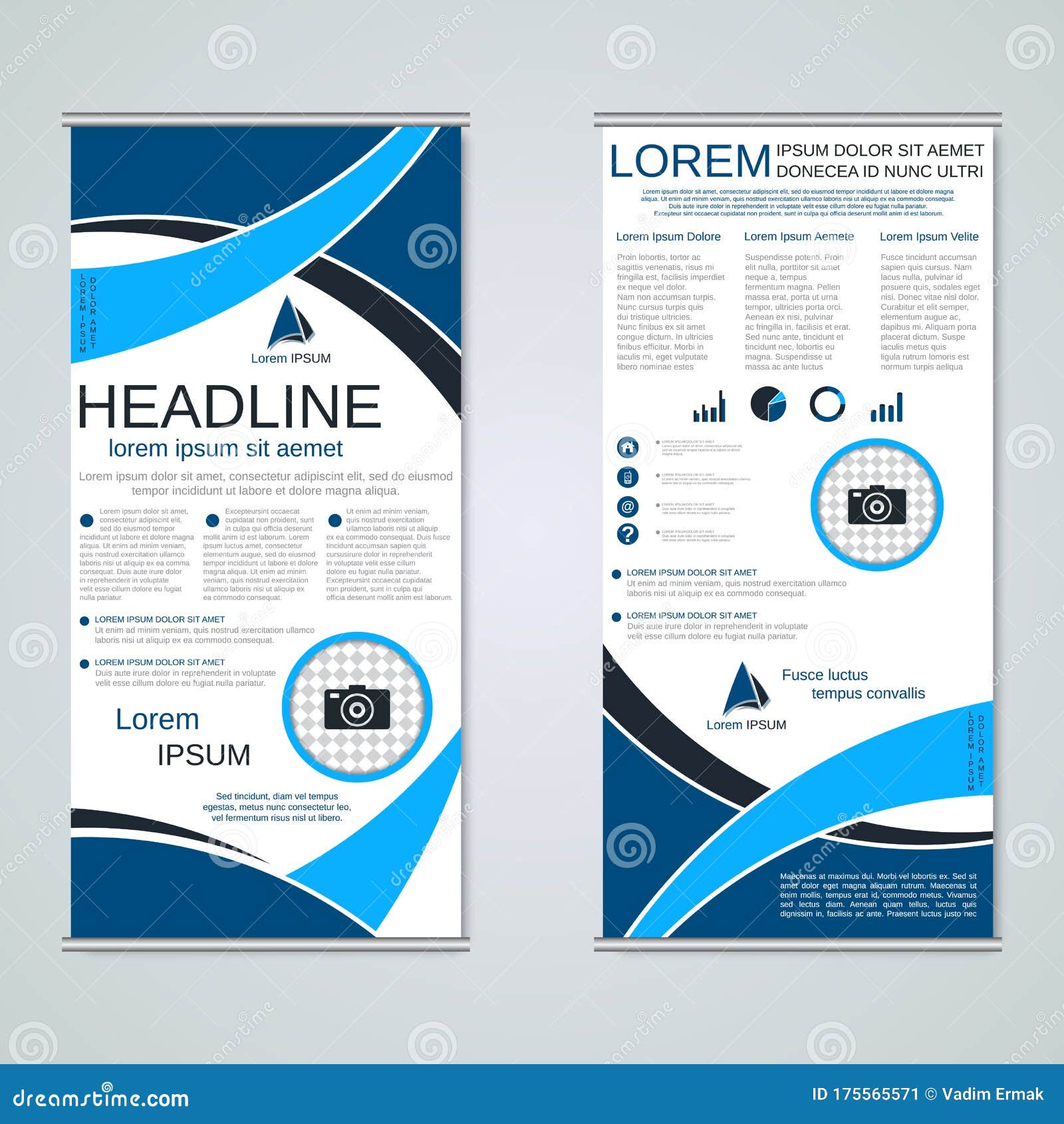 Modern Roll-up Business Banners Vector Template Stock Vector ...