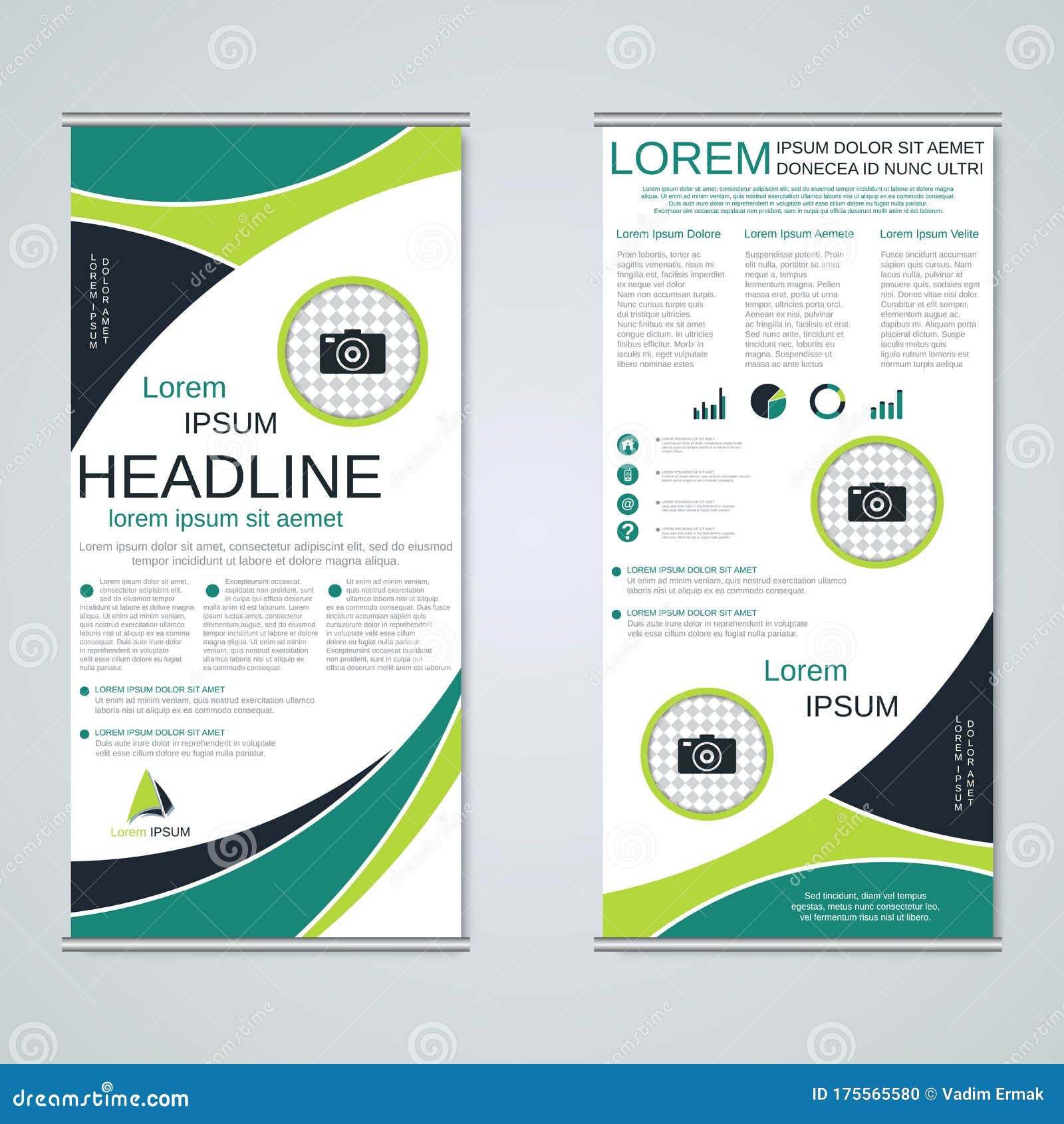 Modern Roll-up Business Banners Vector Template Stock Vector ...