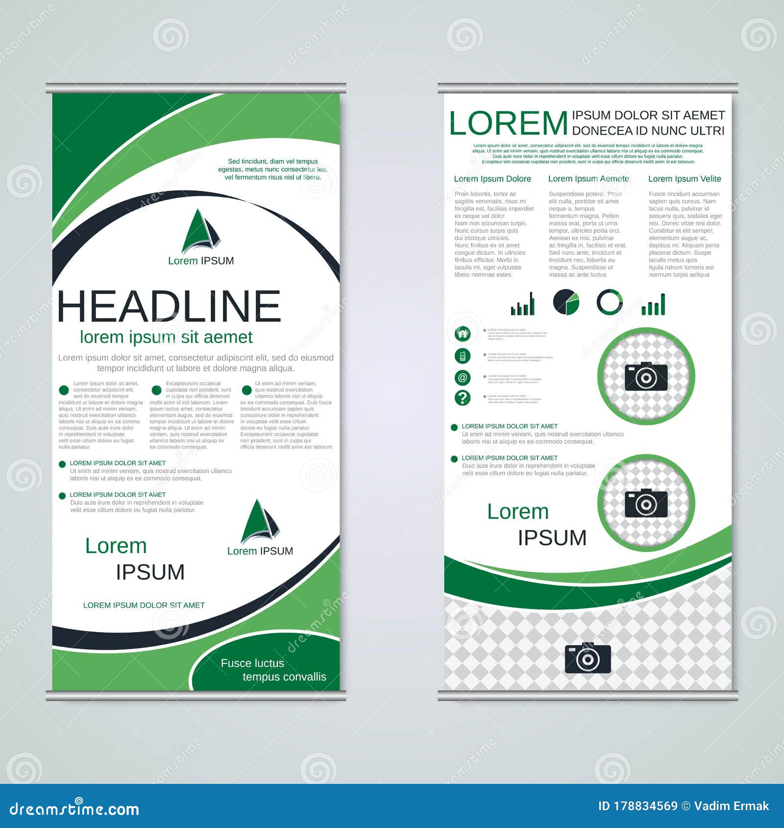 Modern Roll-up Business Banners Vector Template Stock Vector ...
