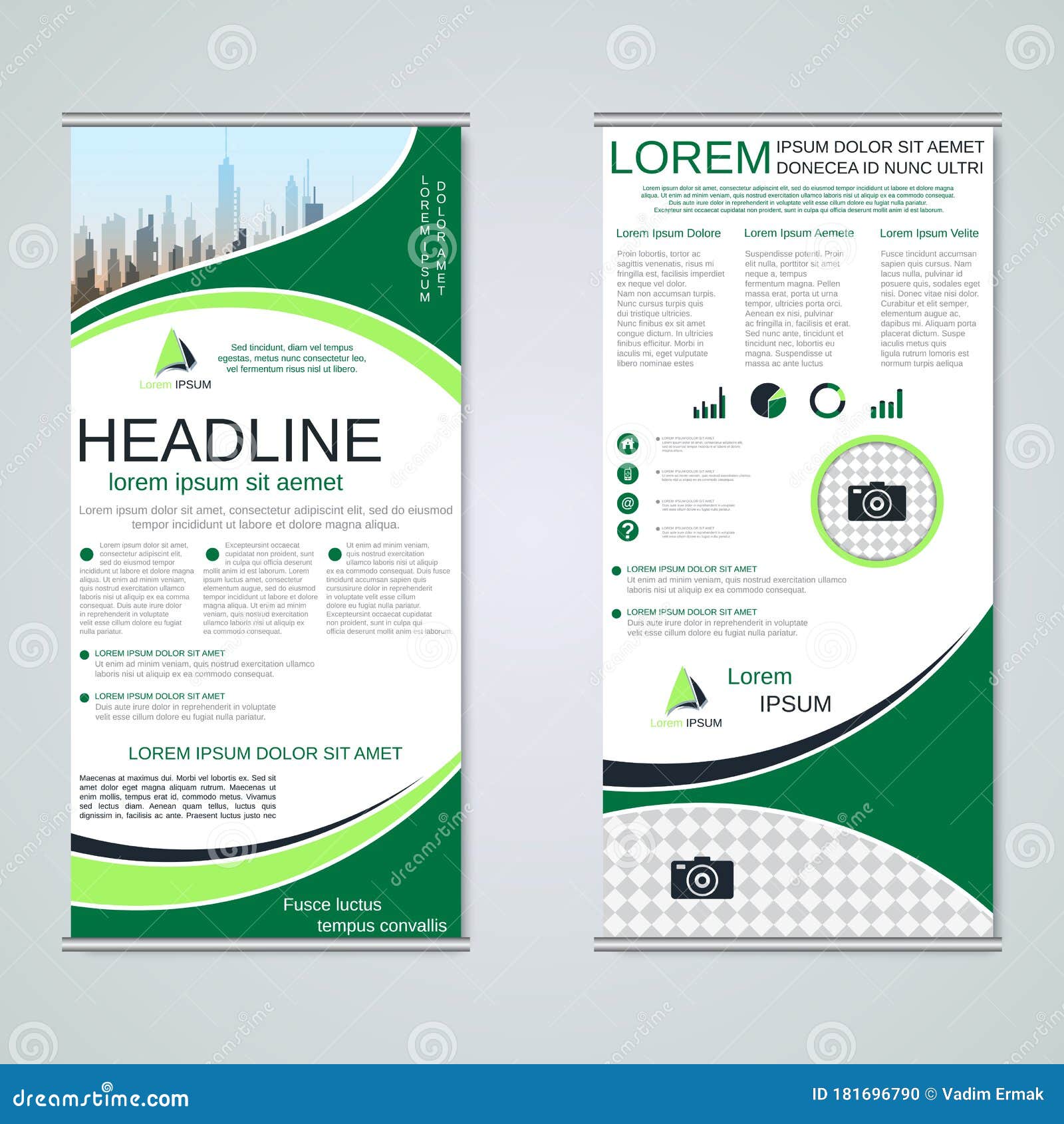 Modern Roll-up Business Banners Vector Template Stock Vector ...