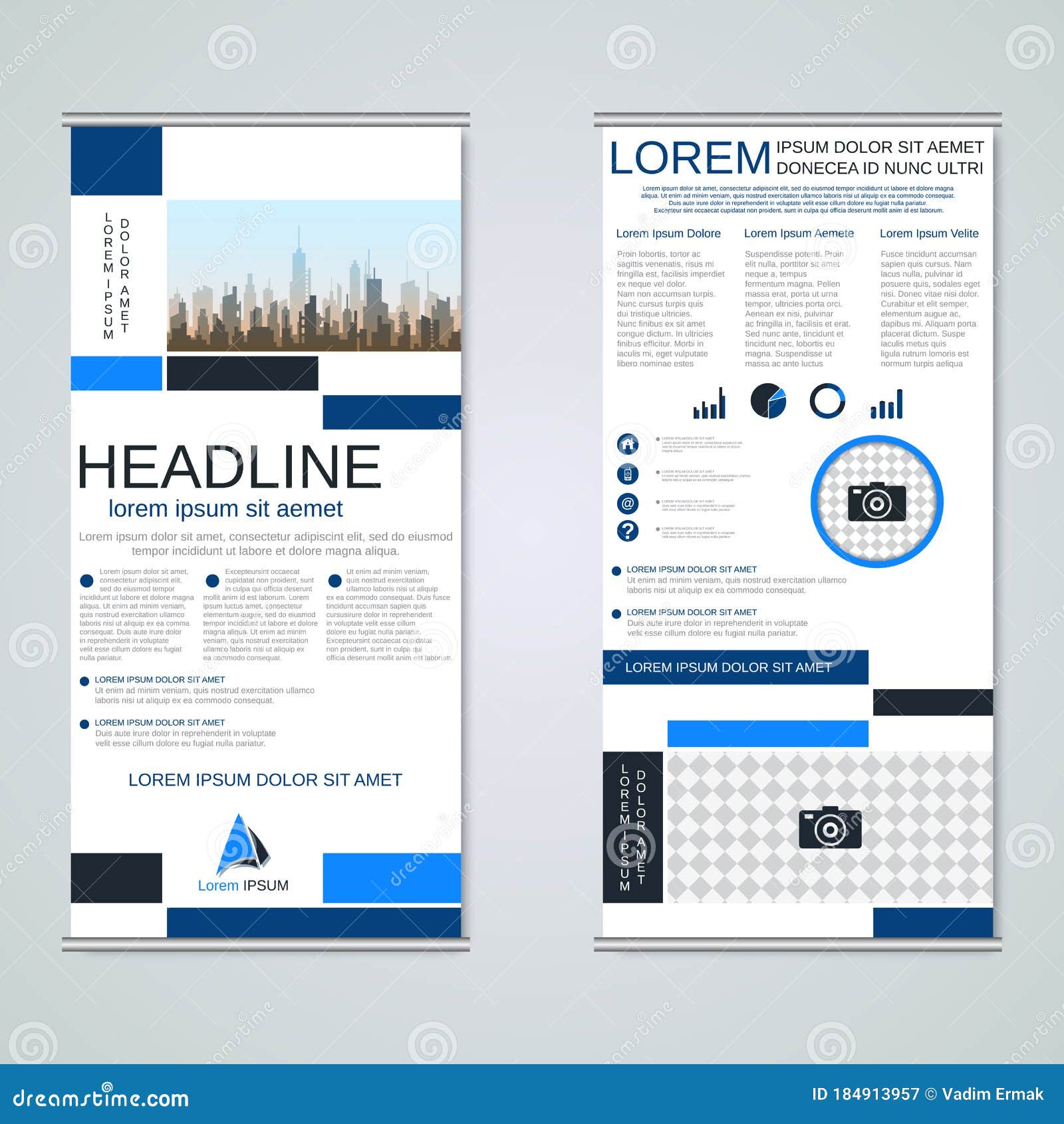 Modern Roll-up Business Banners Vector Template Stock Vector ...