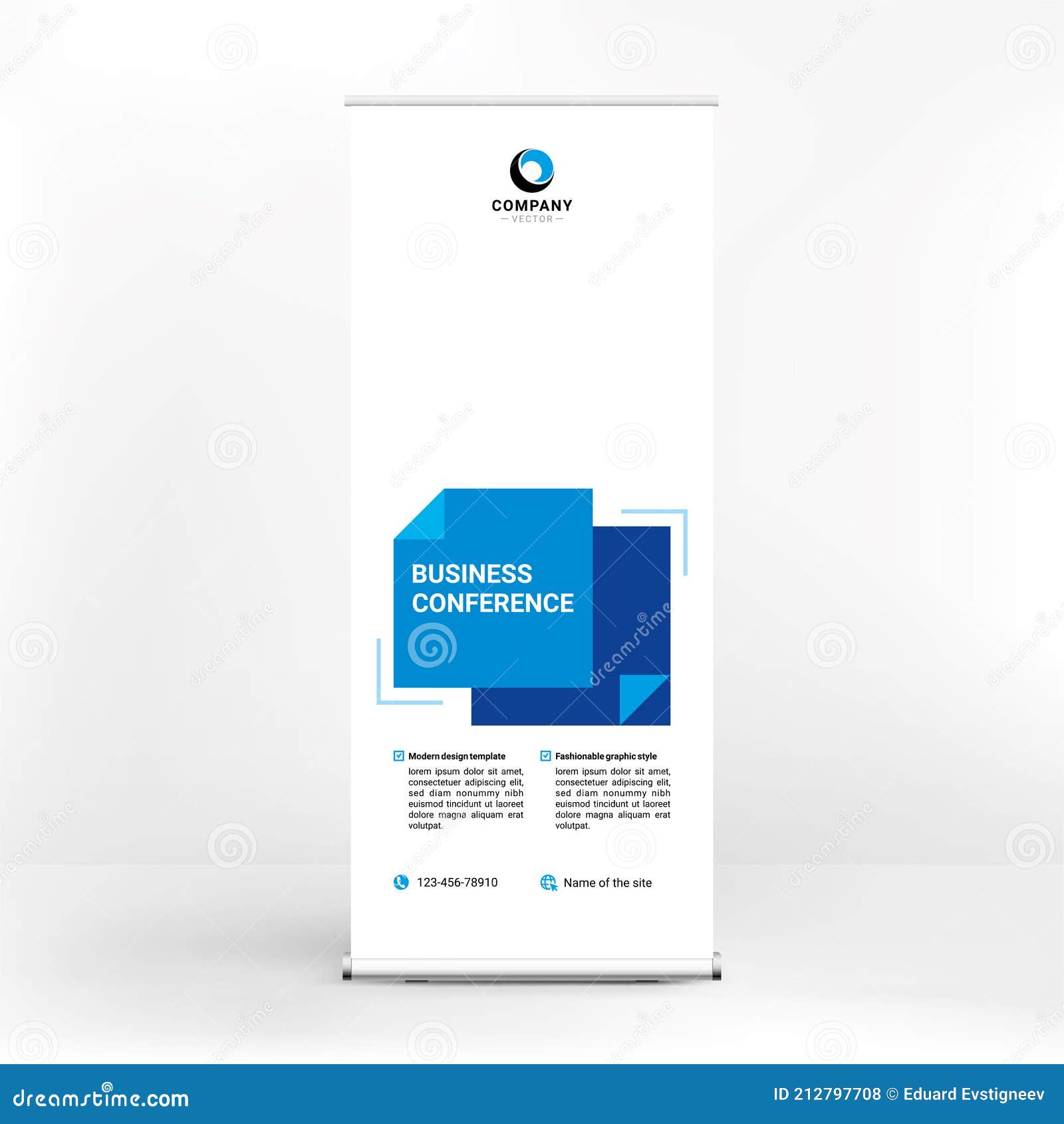 Roll-up Banner Design, Creative Geometric Background for Photo and Text ...