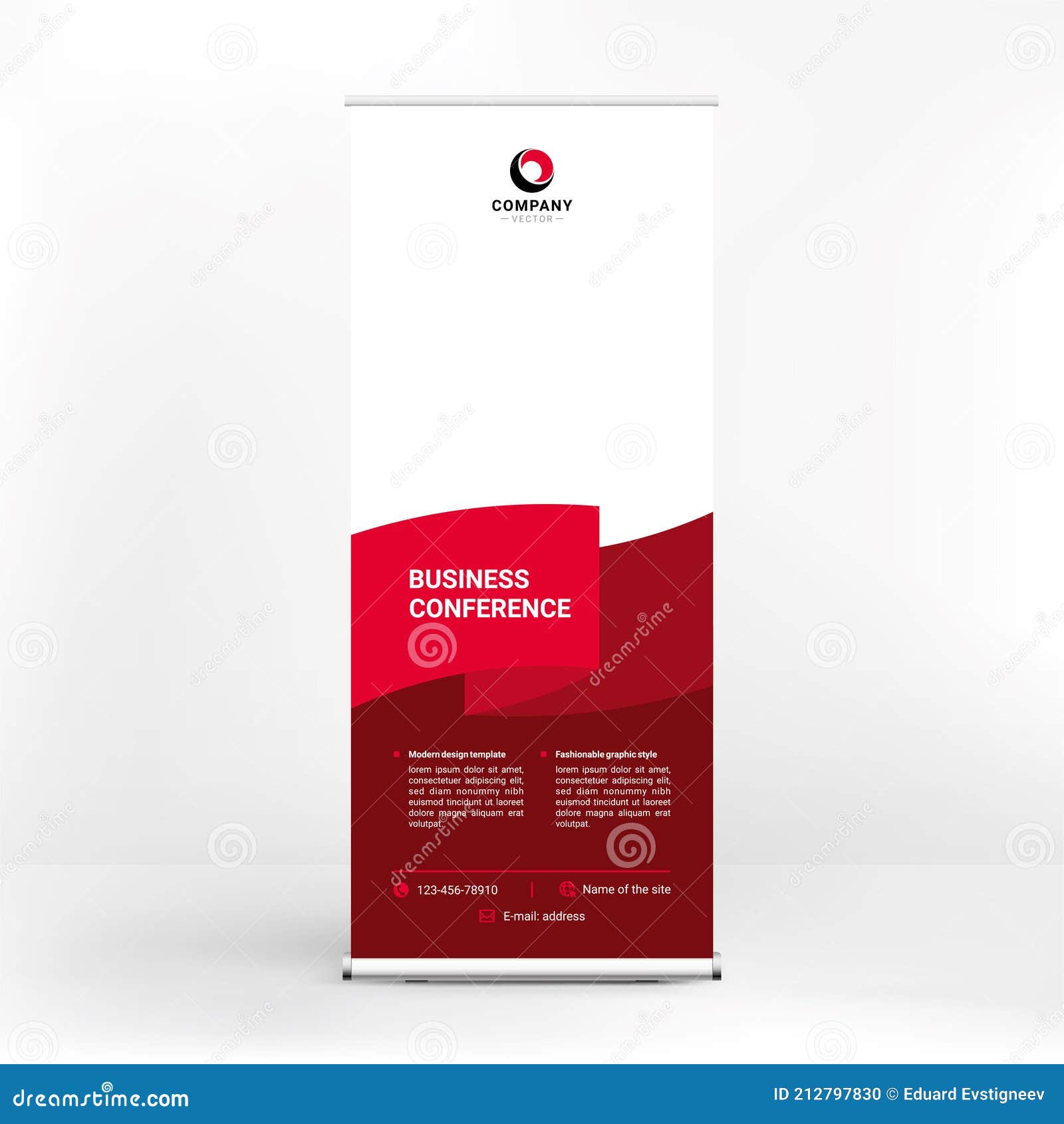 Roll-up Banner Design, Creative Geometric Background for Photo and Text ...