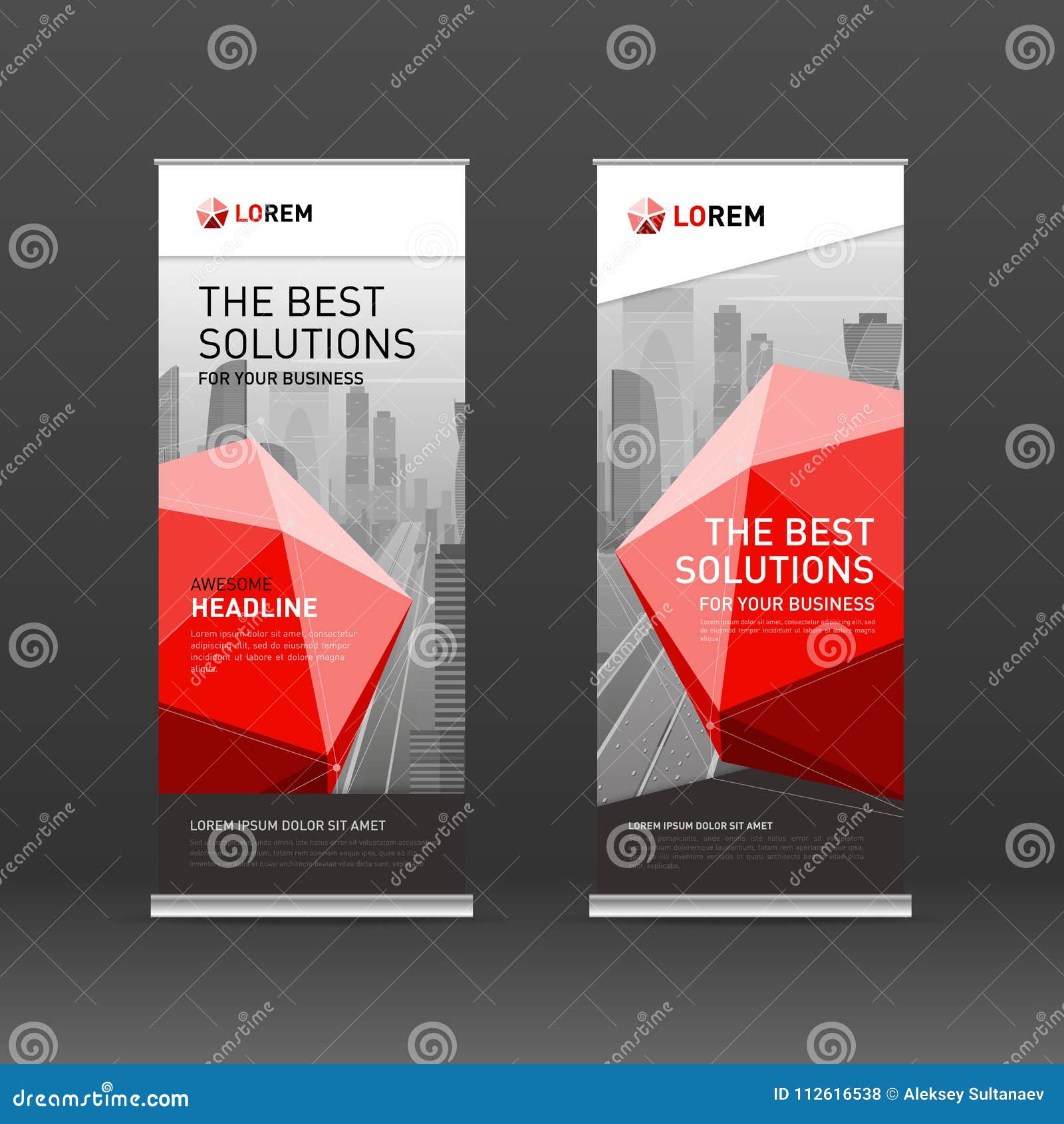 Roll Up Banner Design Layout. Stock Vector - Illustration of flier ...