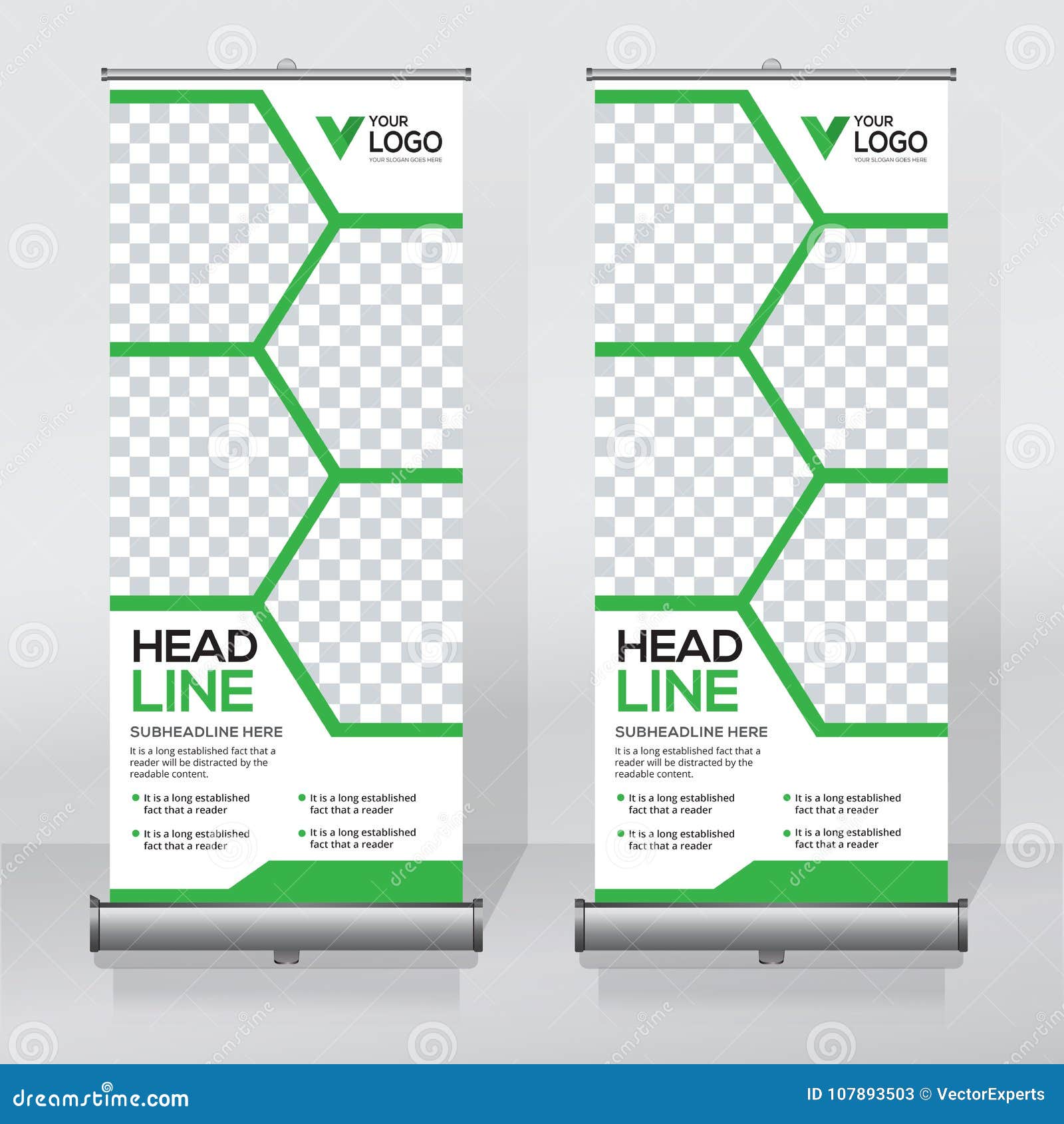 Roll Up Banner Design Template, Vertical, Abstract Background, Pull Up ...