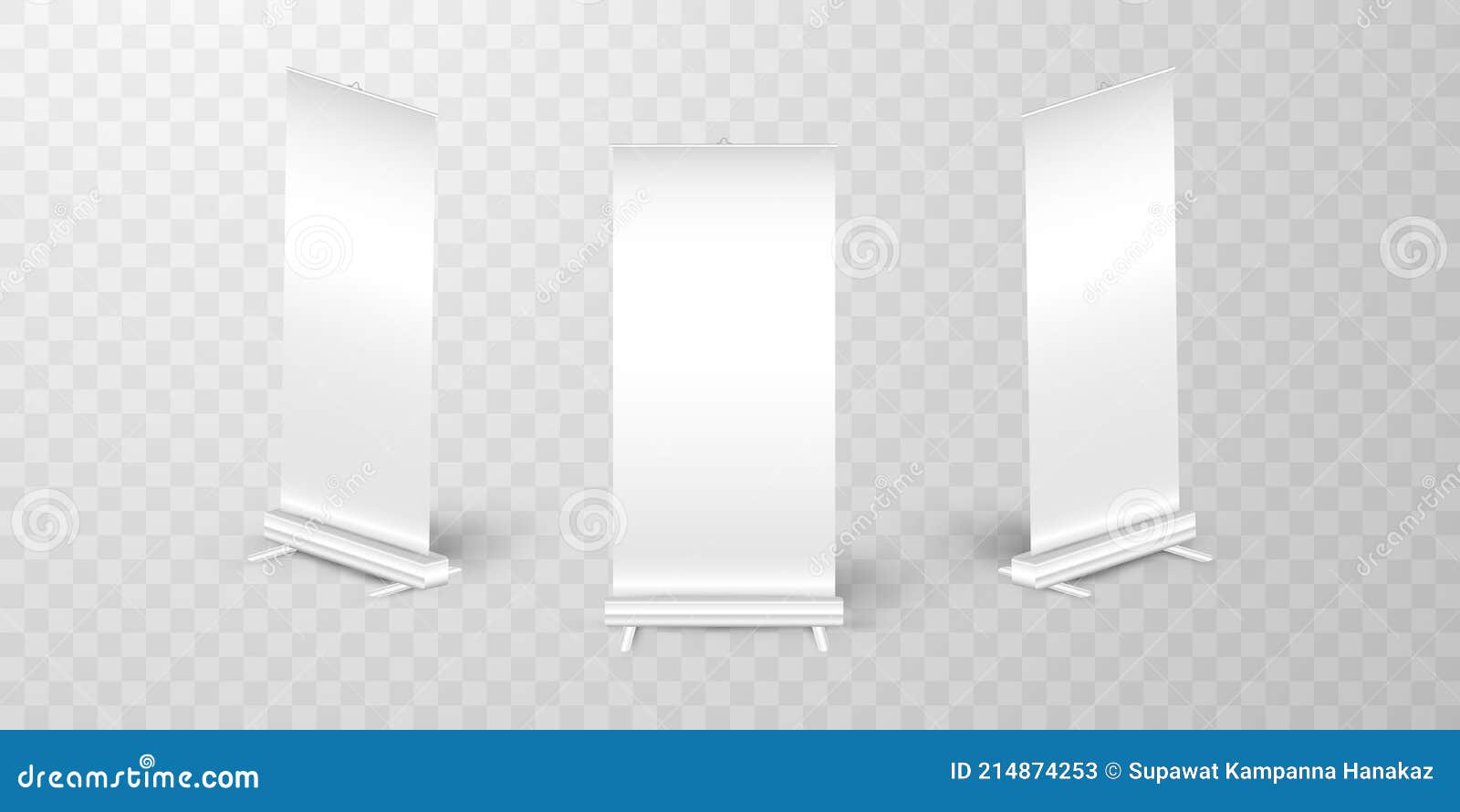 Roll Up Banner Display Transparent Background. Stock Vector ...