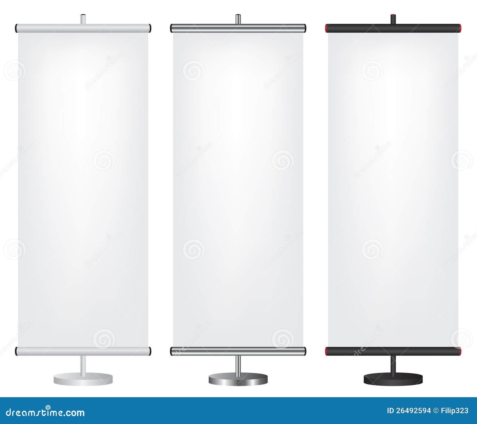 Roll Up Banner Illustration Stock Vector - Illustration of roll, black ...