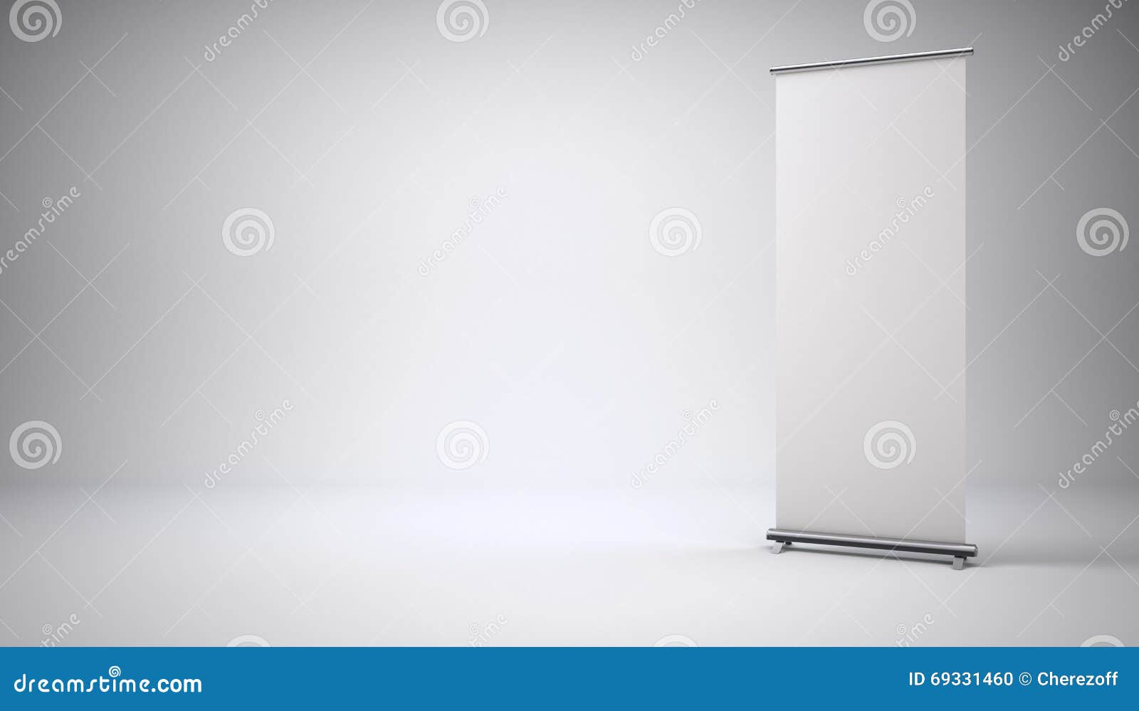 Roll Up Banner with Paper Canvas Texture Stock Photo - Image of poster ...