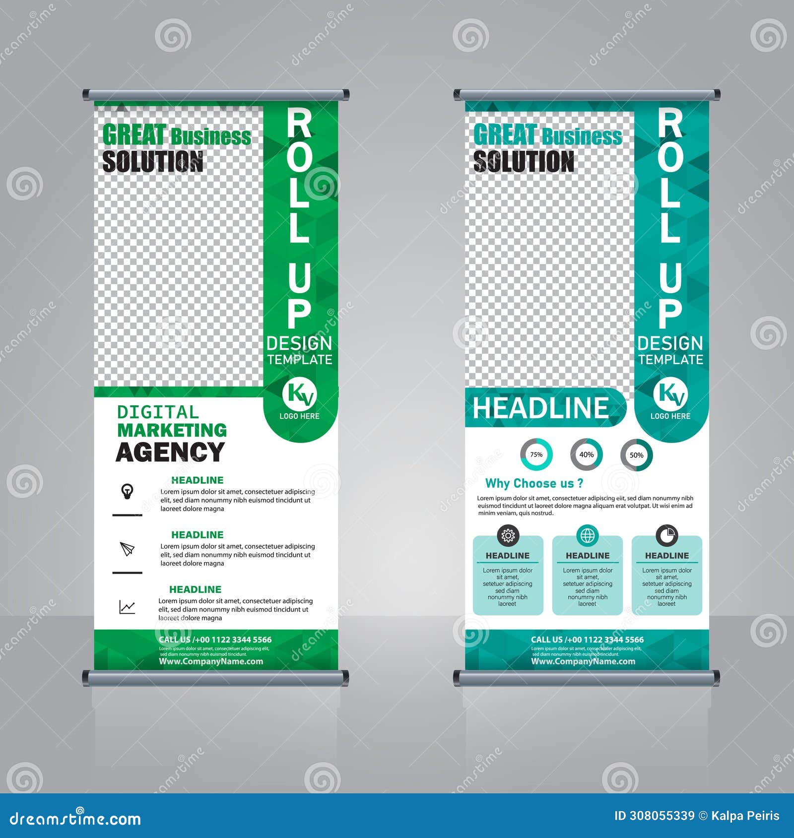 Modern Roll Up ,pull Up Banner Design Template Stock Vector ...