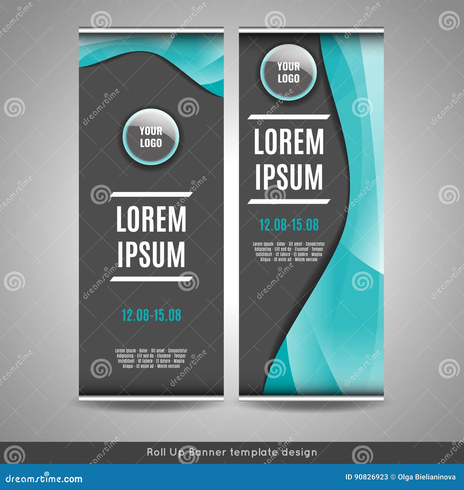 Roll Up Banner Template Design. Stock Vector - Illustration of layout ...