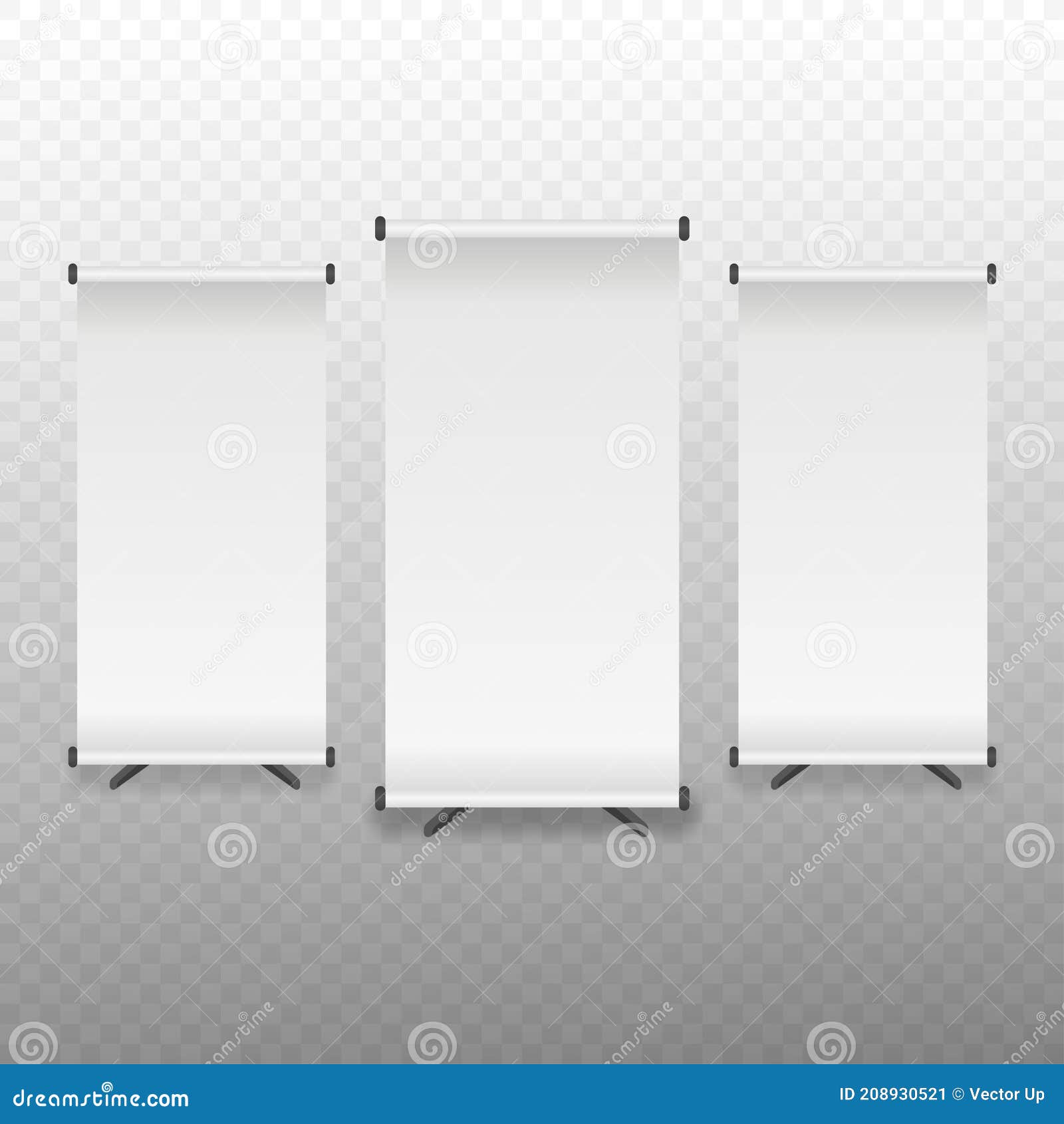 Roll Up Banner on White Background. Stock Vector - Illustration of ...