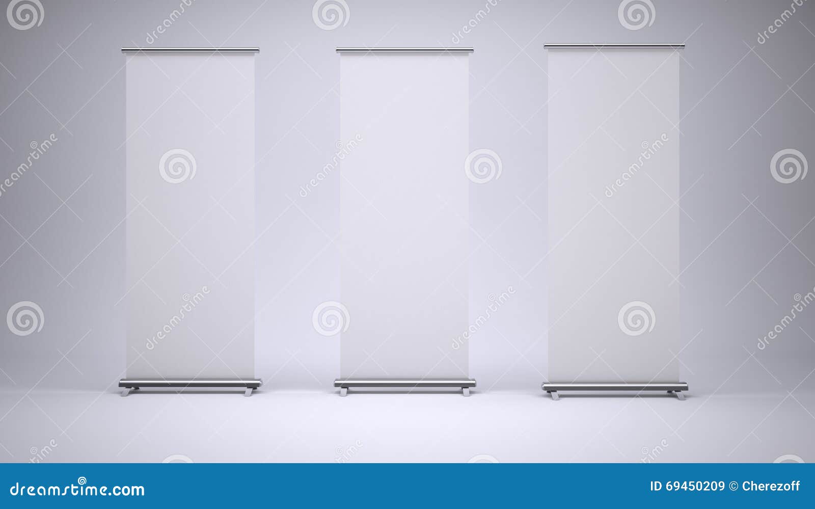 Roll Up Banners with Paper Canvas Texture Stock Image - Image of ...