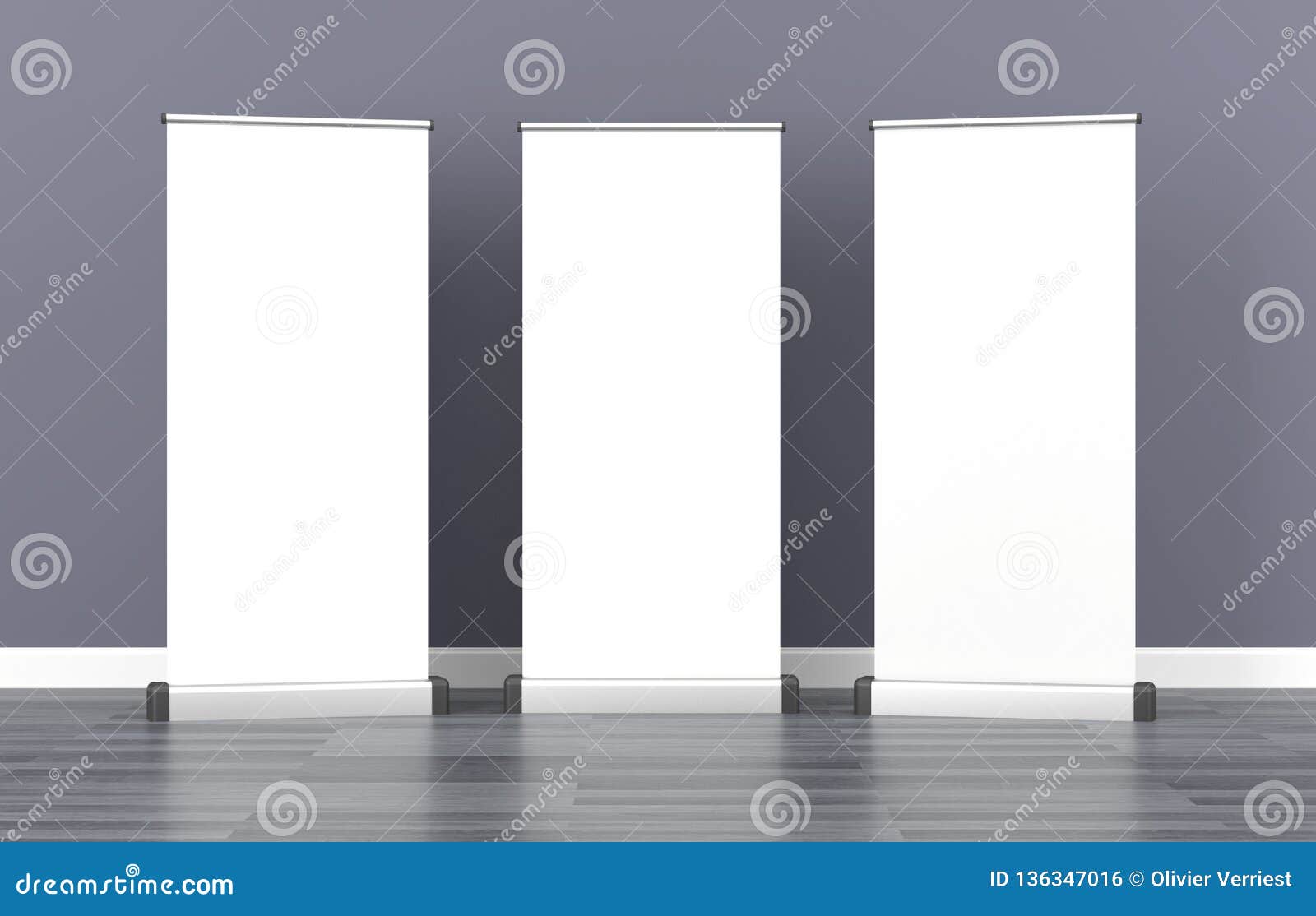 Roll-up Blank Template Promotion Panel Stand Stock Illustration ...