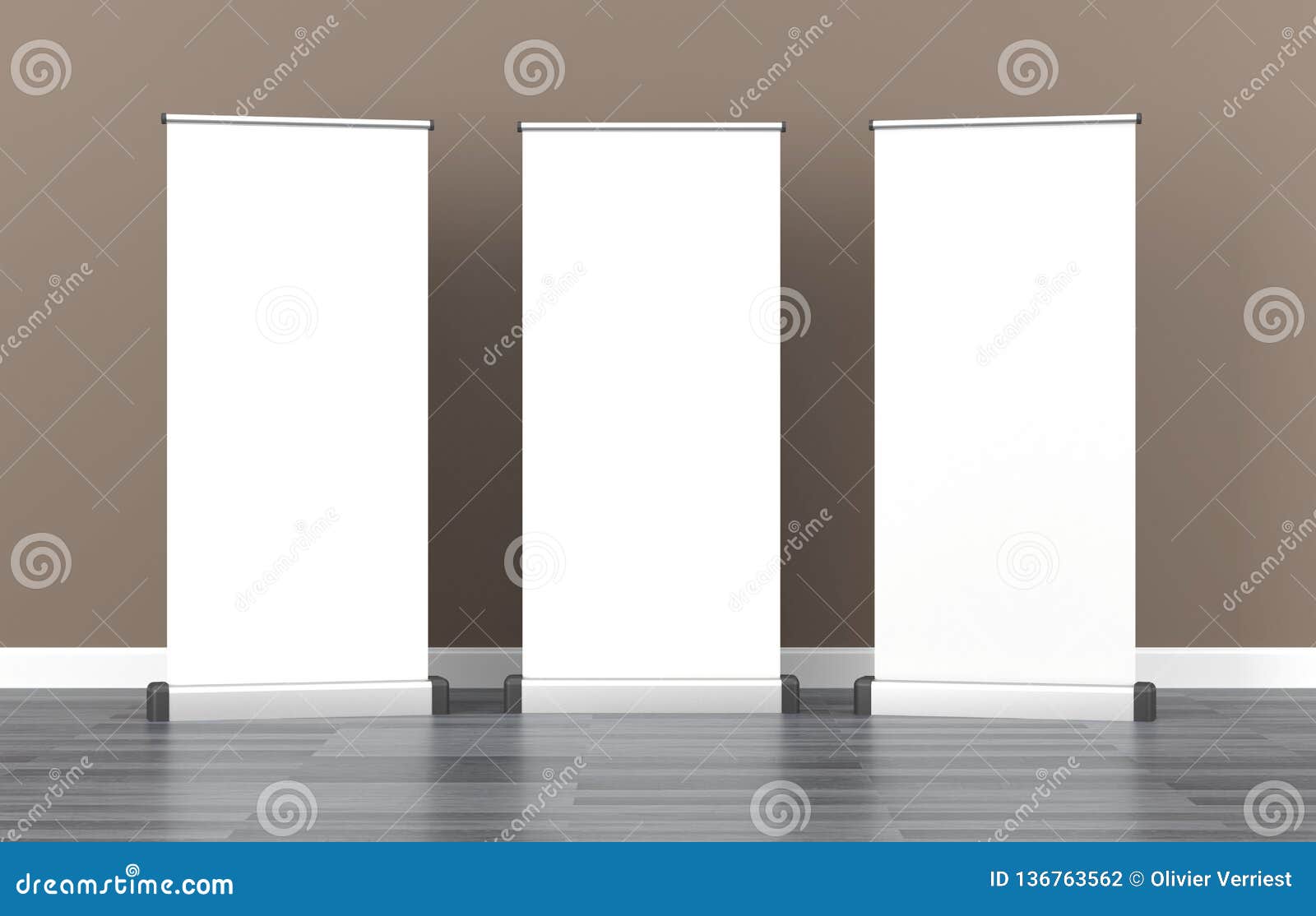 Roll-up Blank Template Promotion Panel Stand Stock Illustration ...