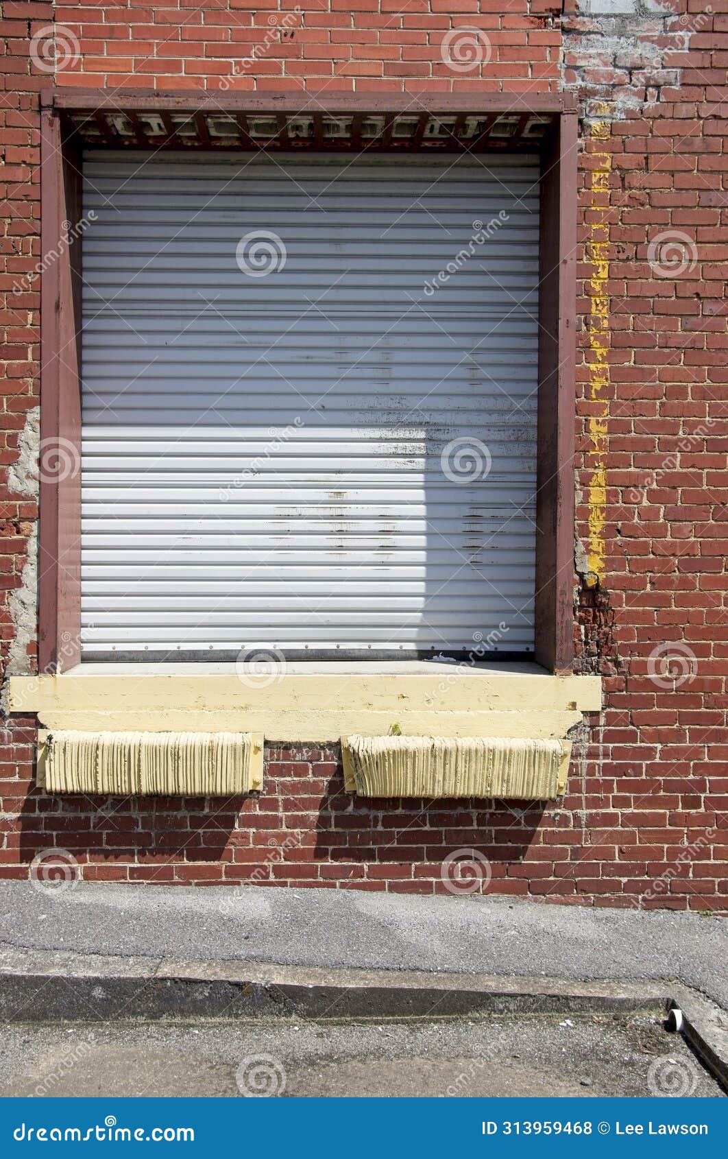 Roll Up Door at an Old Loading Dock at an Empty Factory Stock Photo - Image of industrial ...