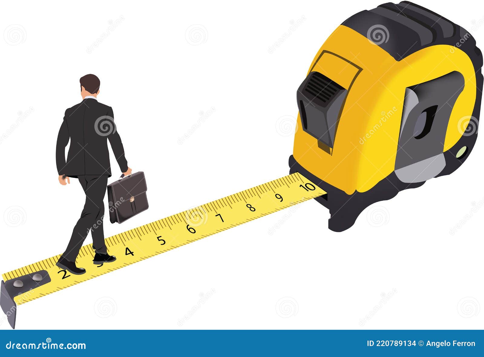 Roll-up Meter for Measuring with People Balanced Above Roll-up Meter ...