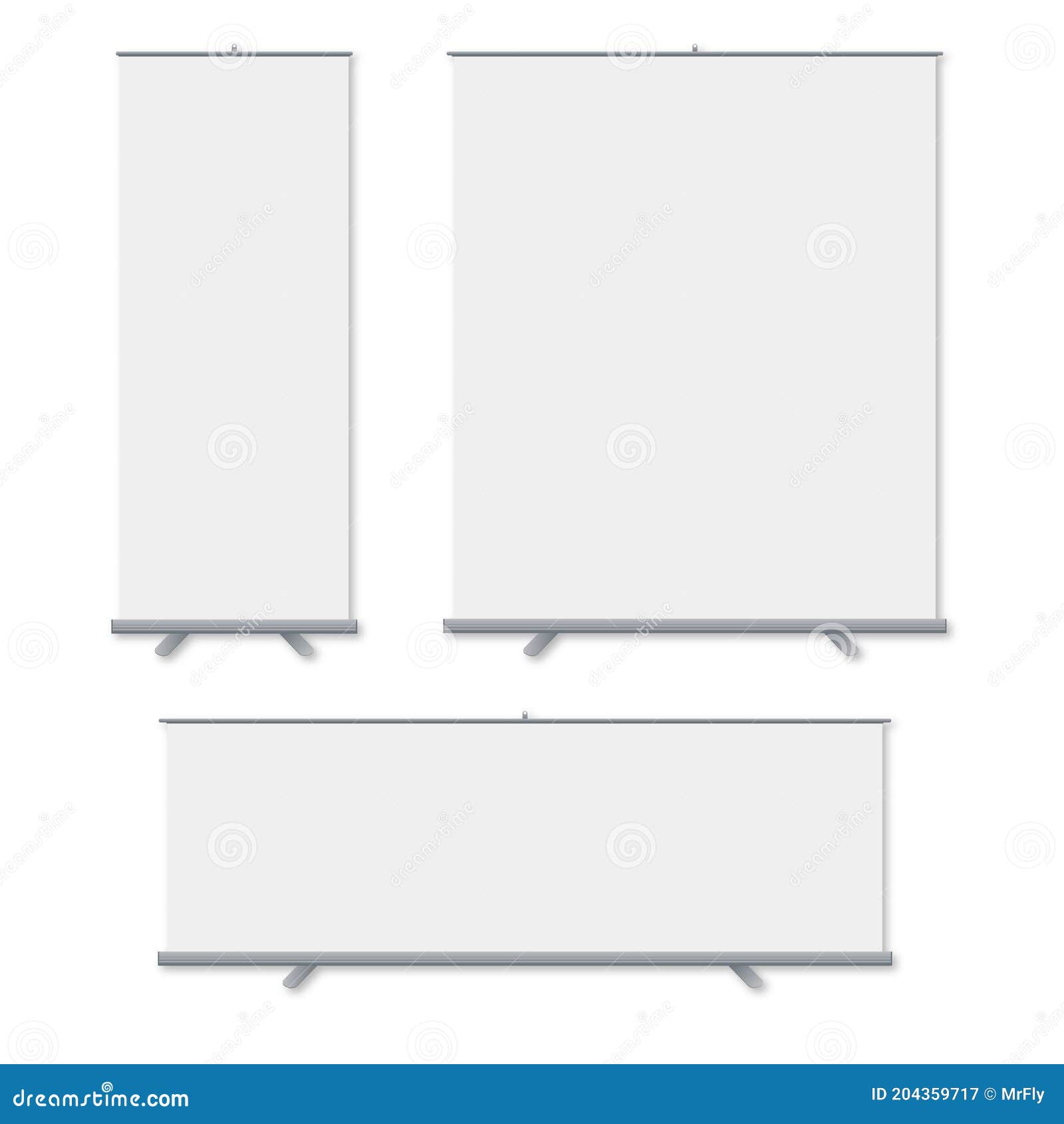 Roll Up Presentation Screen, Banner, Isolated Vector Illustration Stock ...
