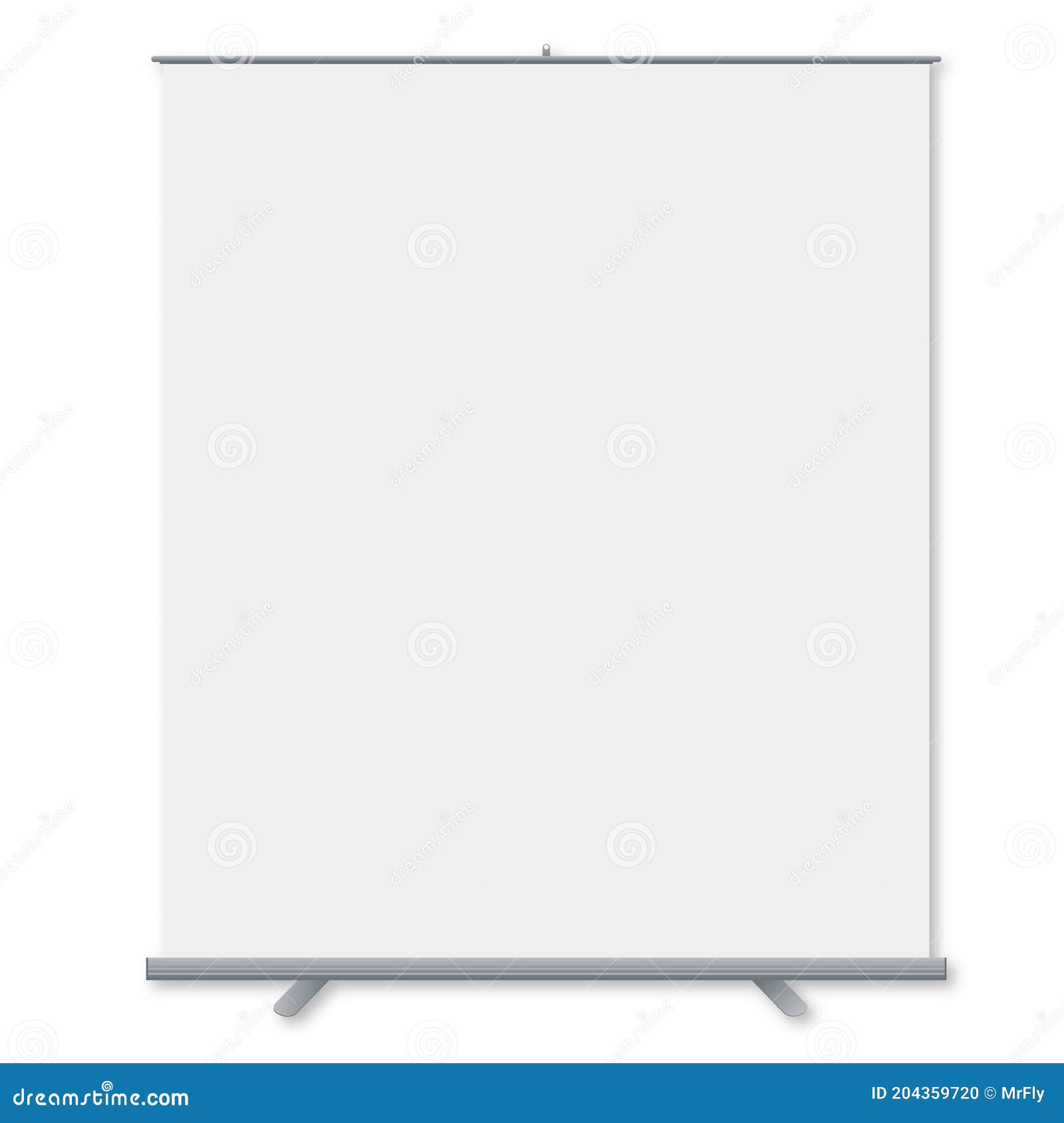 Roll Up Presentation Screen, Banner, Isolated Vector Illustration Stock ...