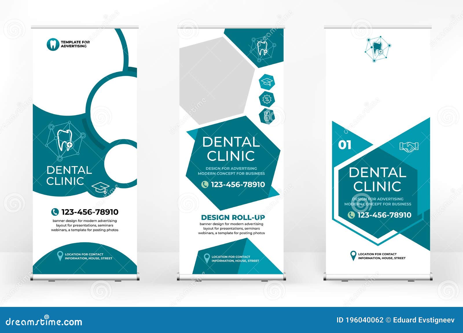 Set of Design Advertising Banners for Dental Clinics Stock Vector ...