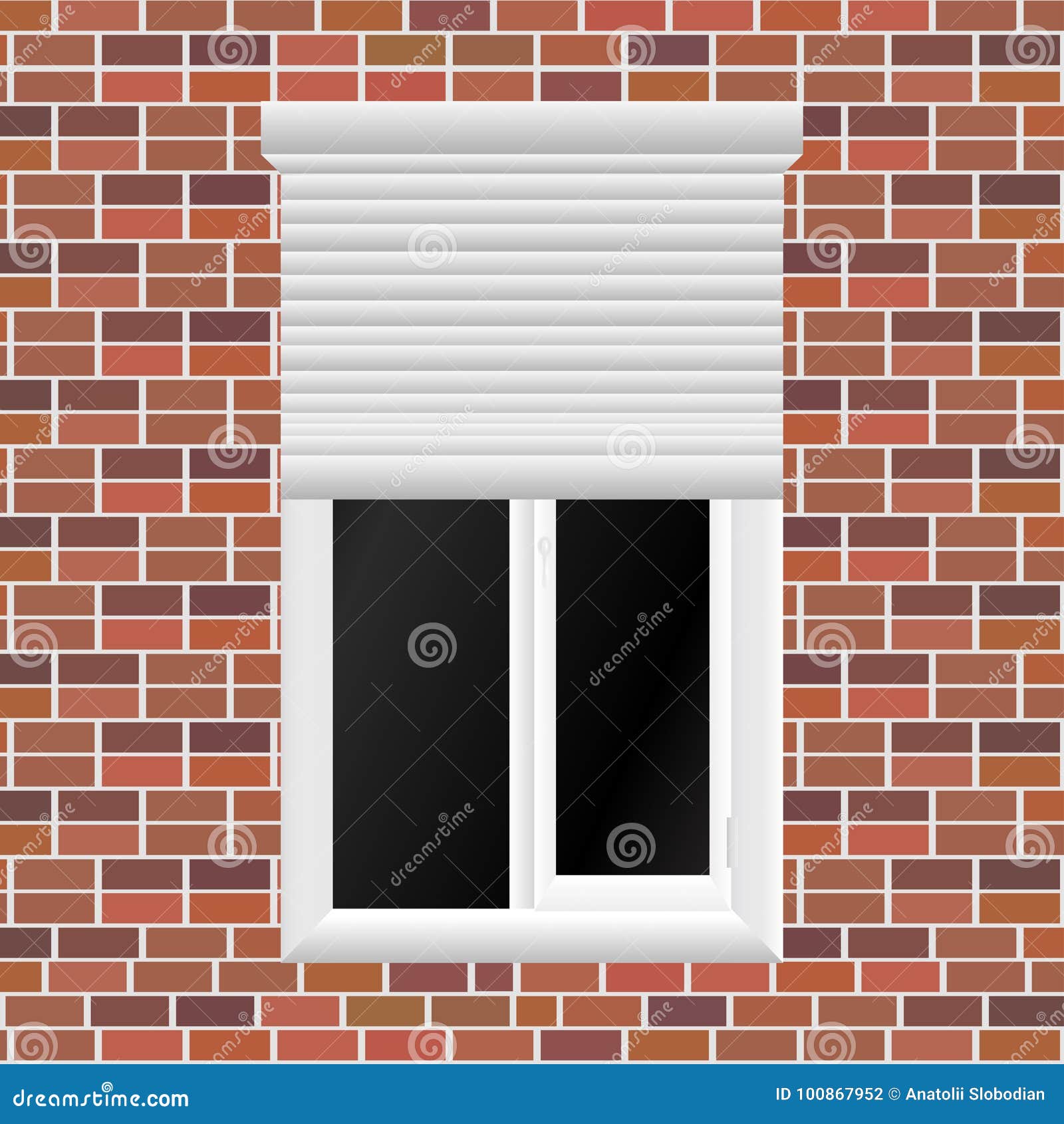 Roll up shutter, vector stock vector. Illustration of gray - 100867952