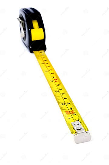 Roll-up tape measure stock image. Image of isolated, background - 14550171