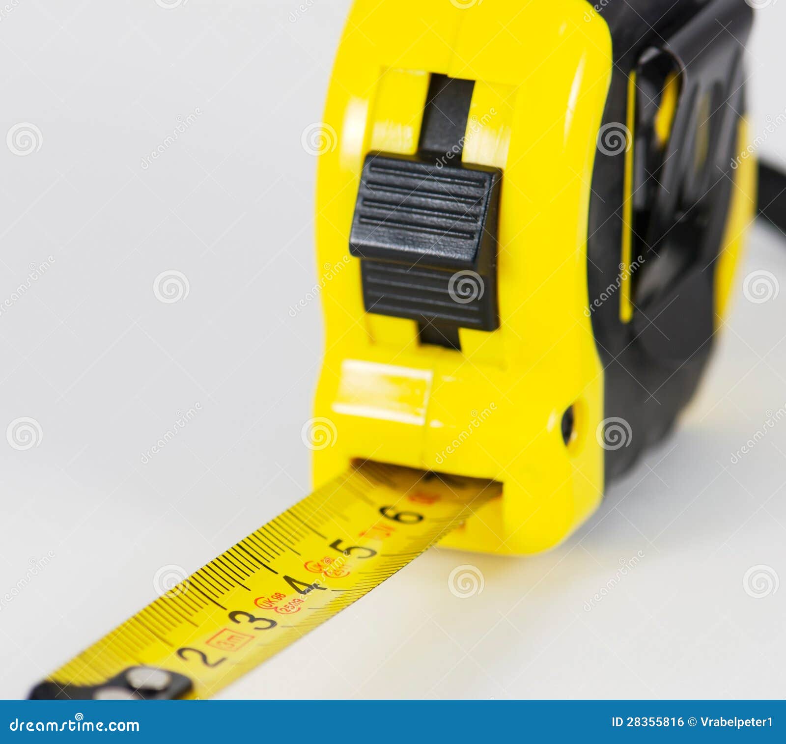 Roll-up Tape Measure on a White Background Stock Photo - Image of roll ...