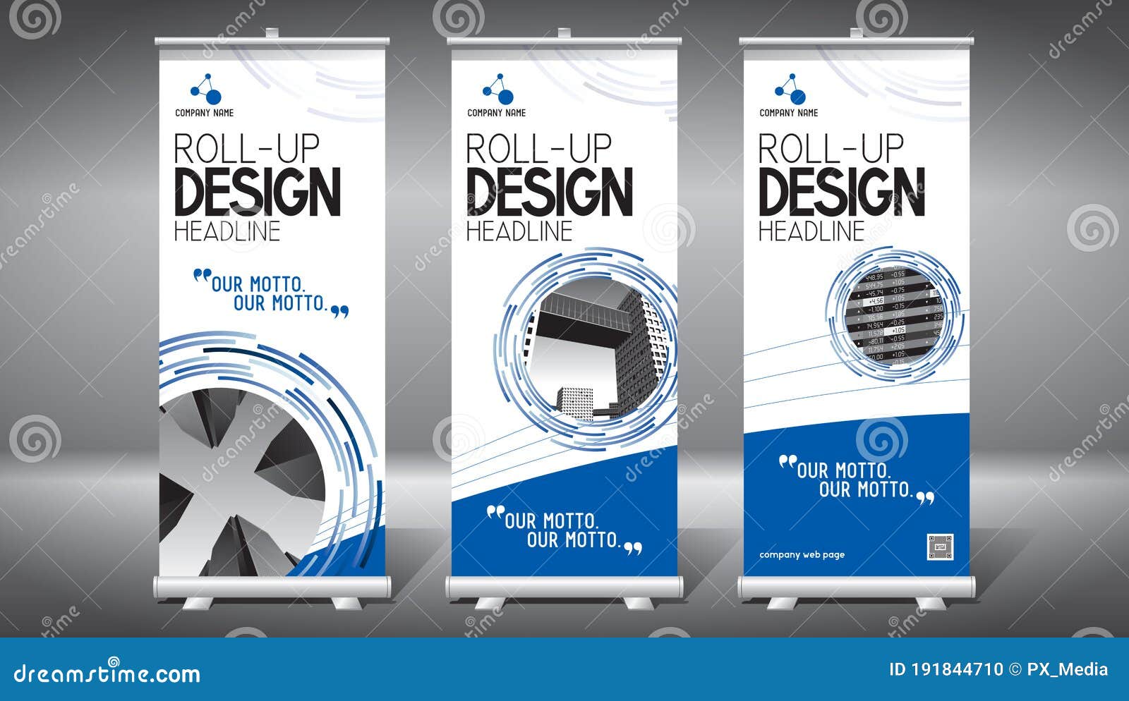 Roll-up Template, Design 85x200 Cm - Modern Office Buildings Stock ...