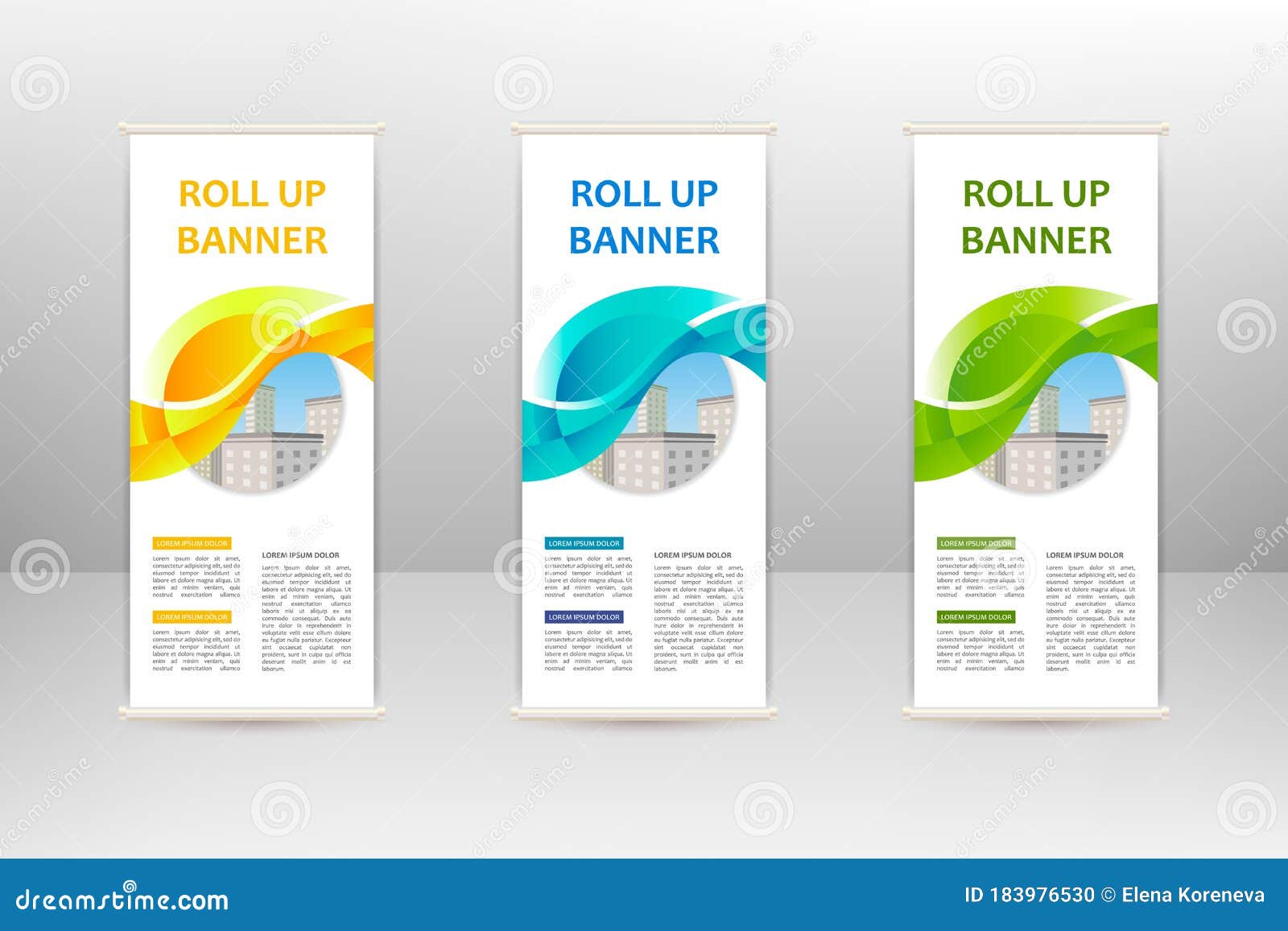 Roll up vertical banner stock vector. Illustration of invite - 183976530