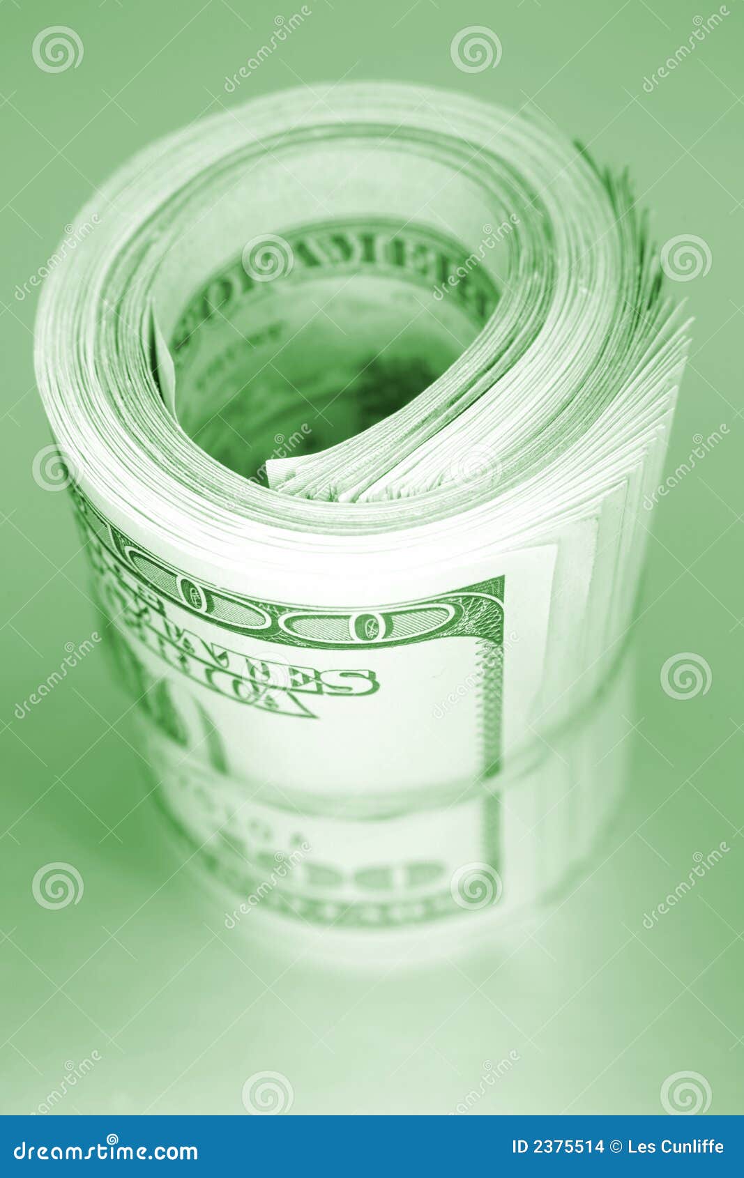 Roll of US notes stock photo. Image of dollar, funds, bundle - 2375514