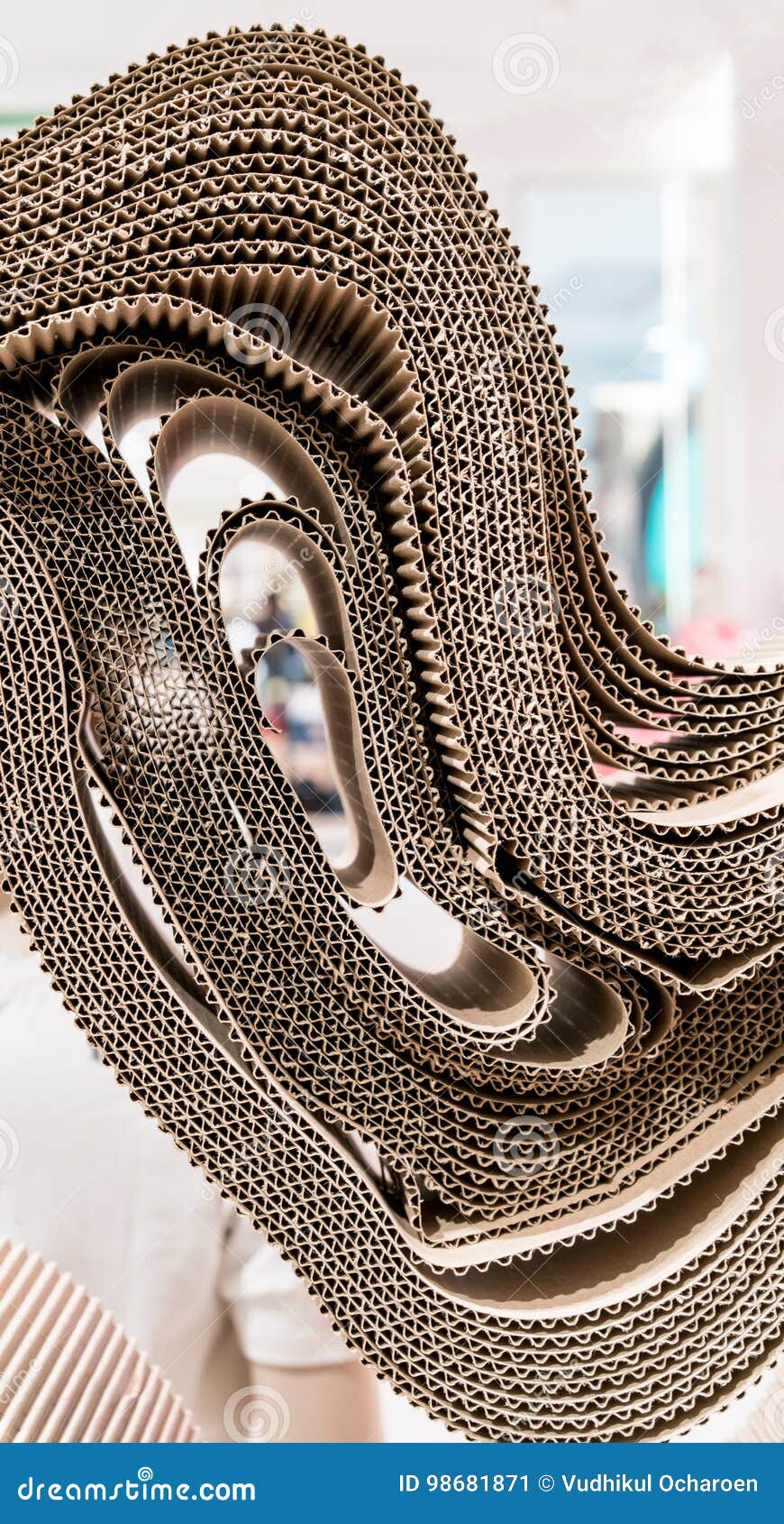 Roll of Wavy Craft Paper Folded in Random. Stock Image - Image of pile ...