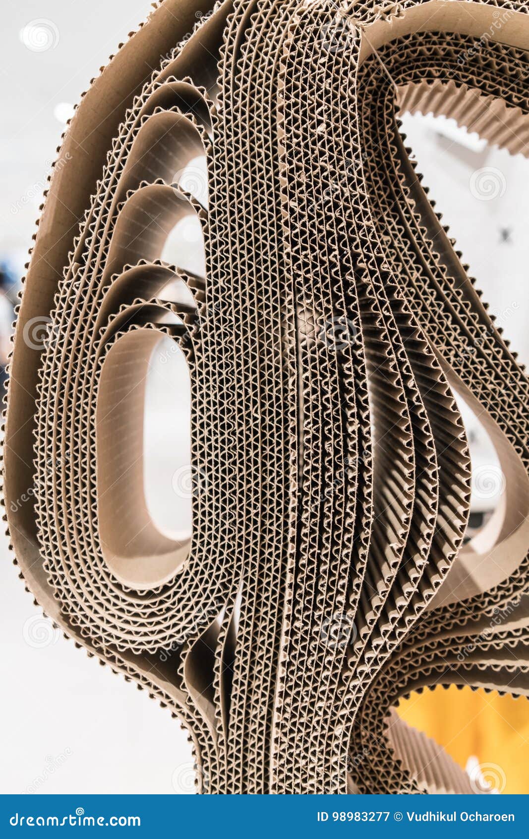 Roll of Wavy Craft Paper Folded in Random. Stock Image - Image of close ...