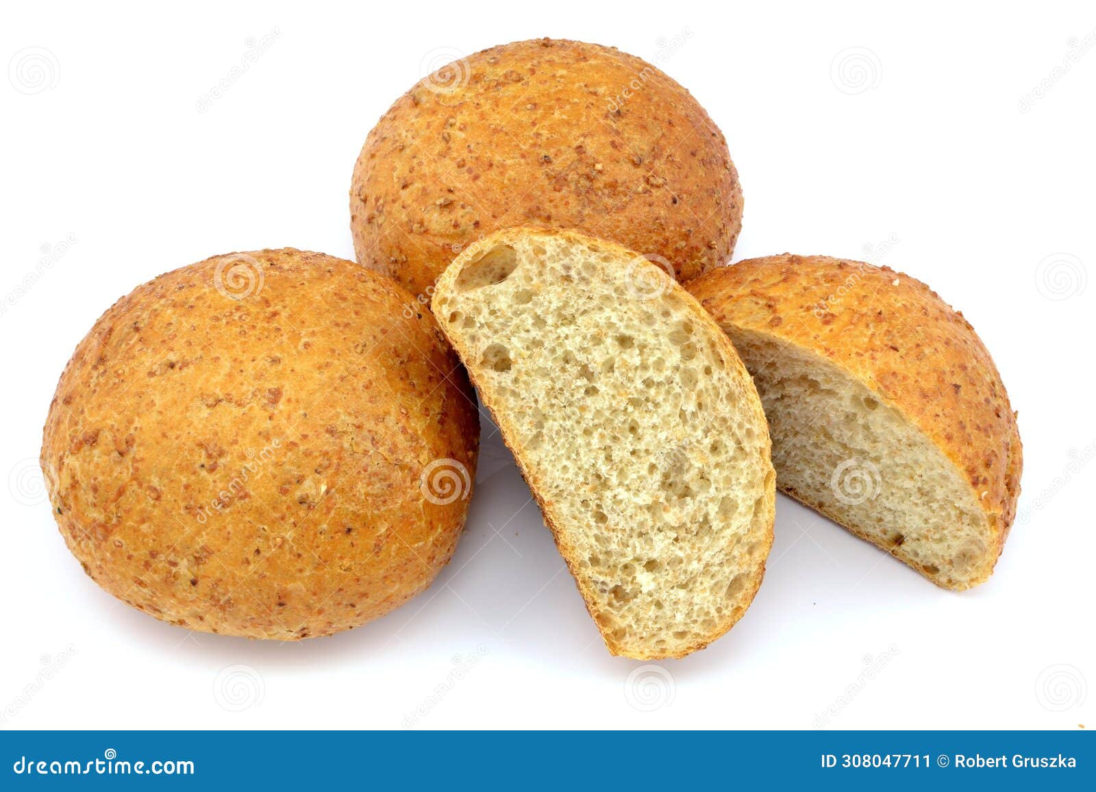 Roll stock image. Image of white, roll, wheat, bread - 308047711