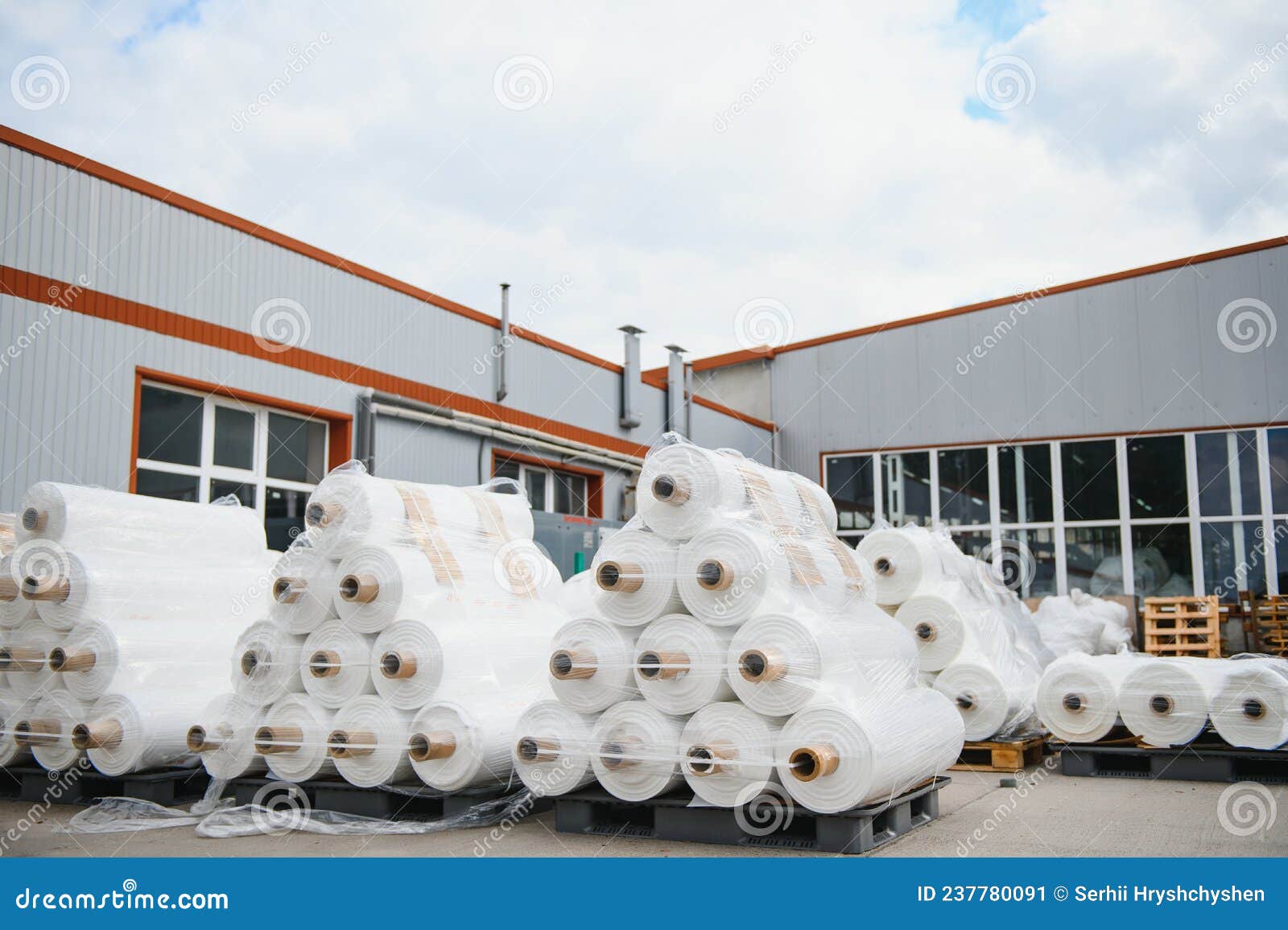 Roll of White Fabric for Cutting Stock Image - Image of texture, silk ...