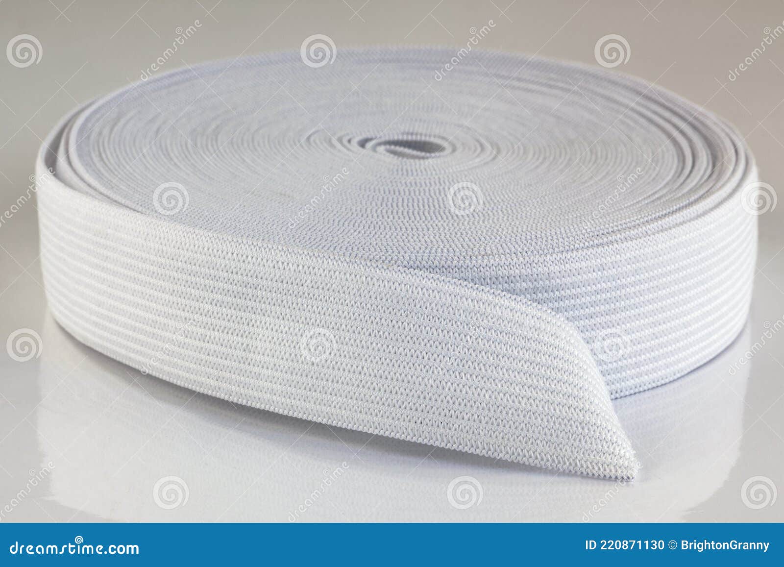 A Roll of a White One Inch Sewing Elastic. Stock Photo - Image of ...